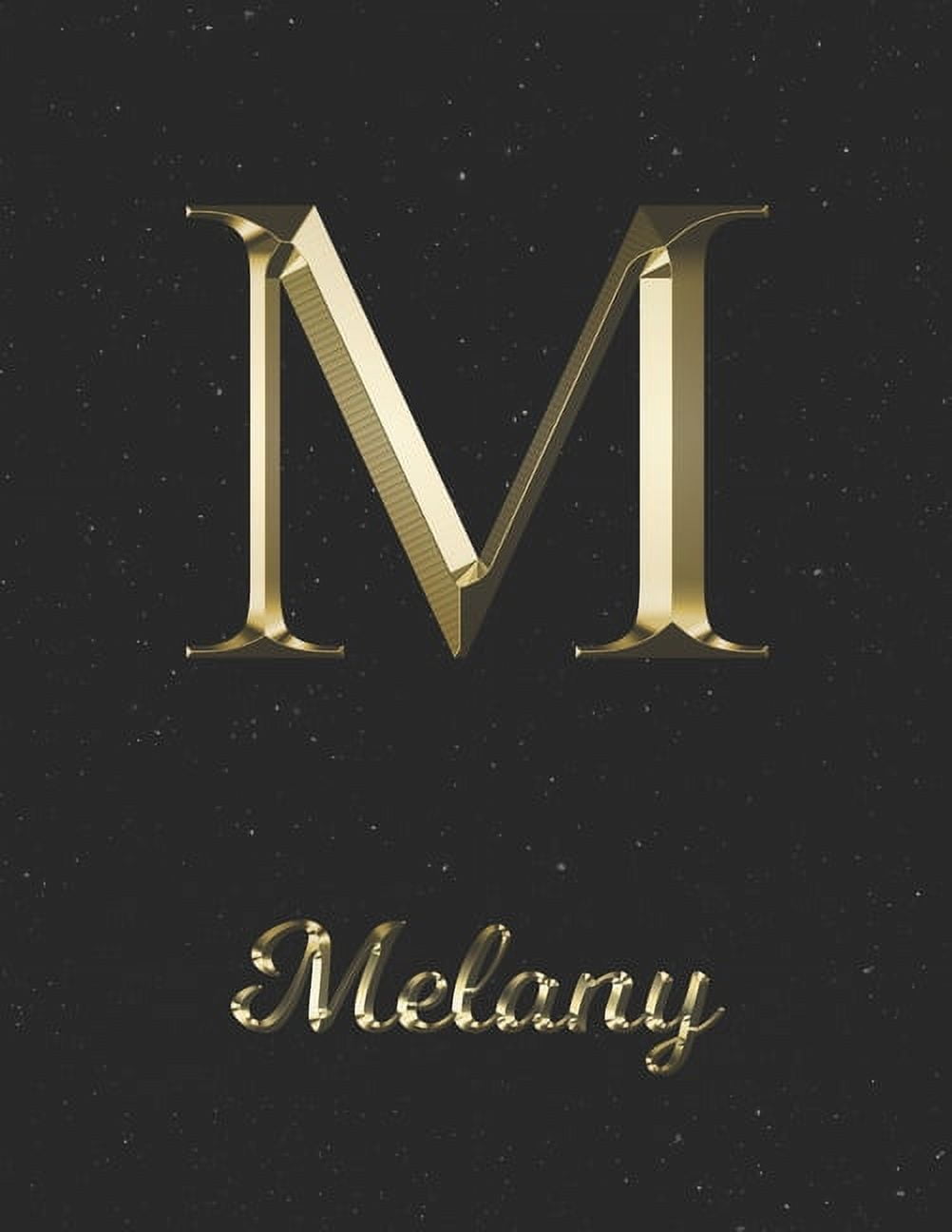 Melany: 1 Year Daily Planner (12 Months) - Yellow Gold Effect Letter M ...