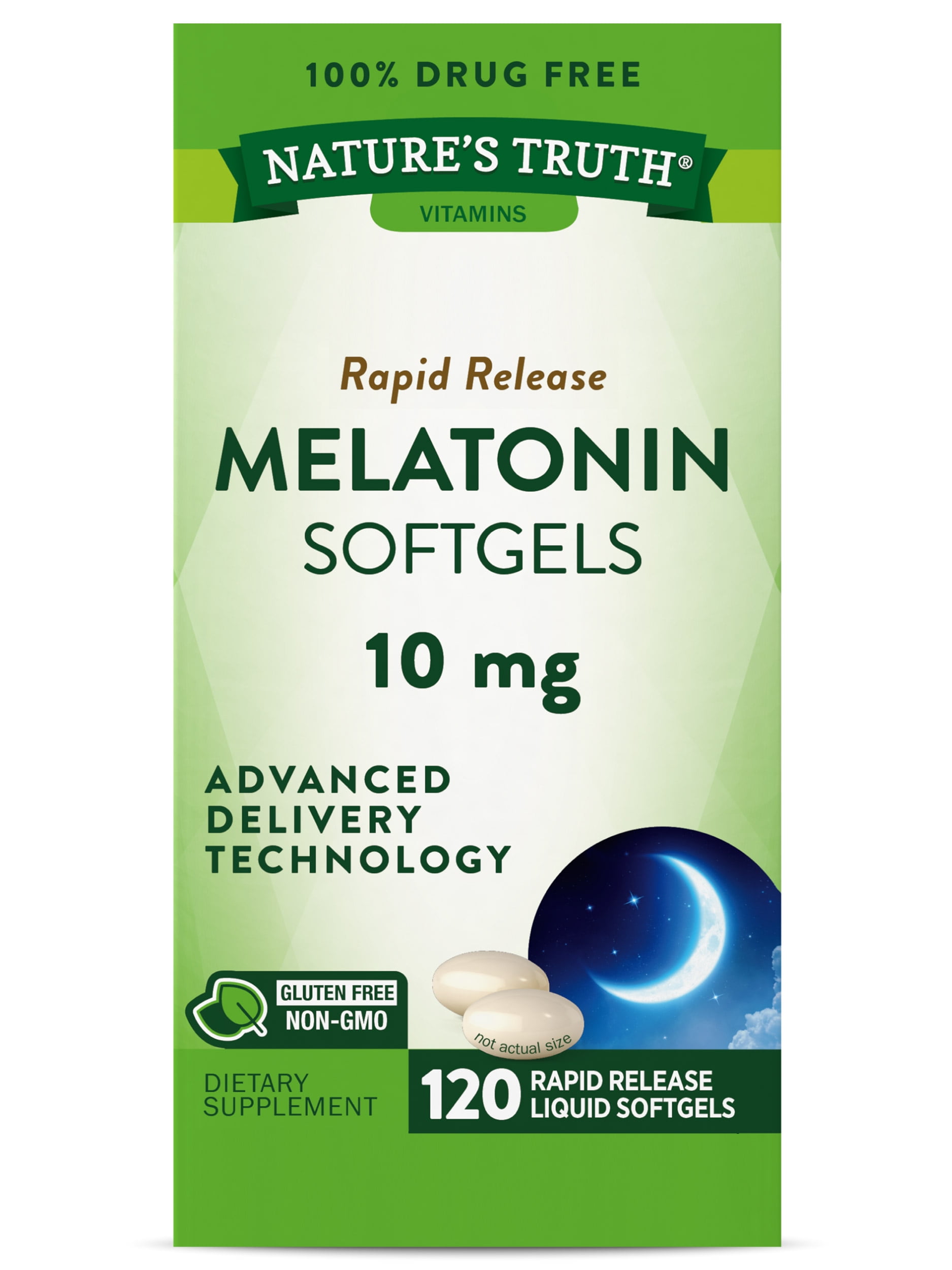 Nature's Truth Super Strength Melatonin 10mg | Time Release | 120 ...