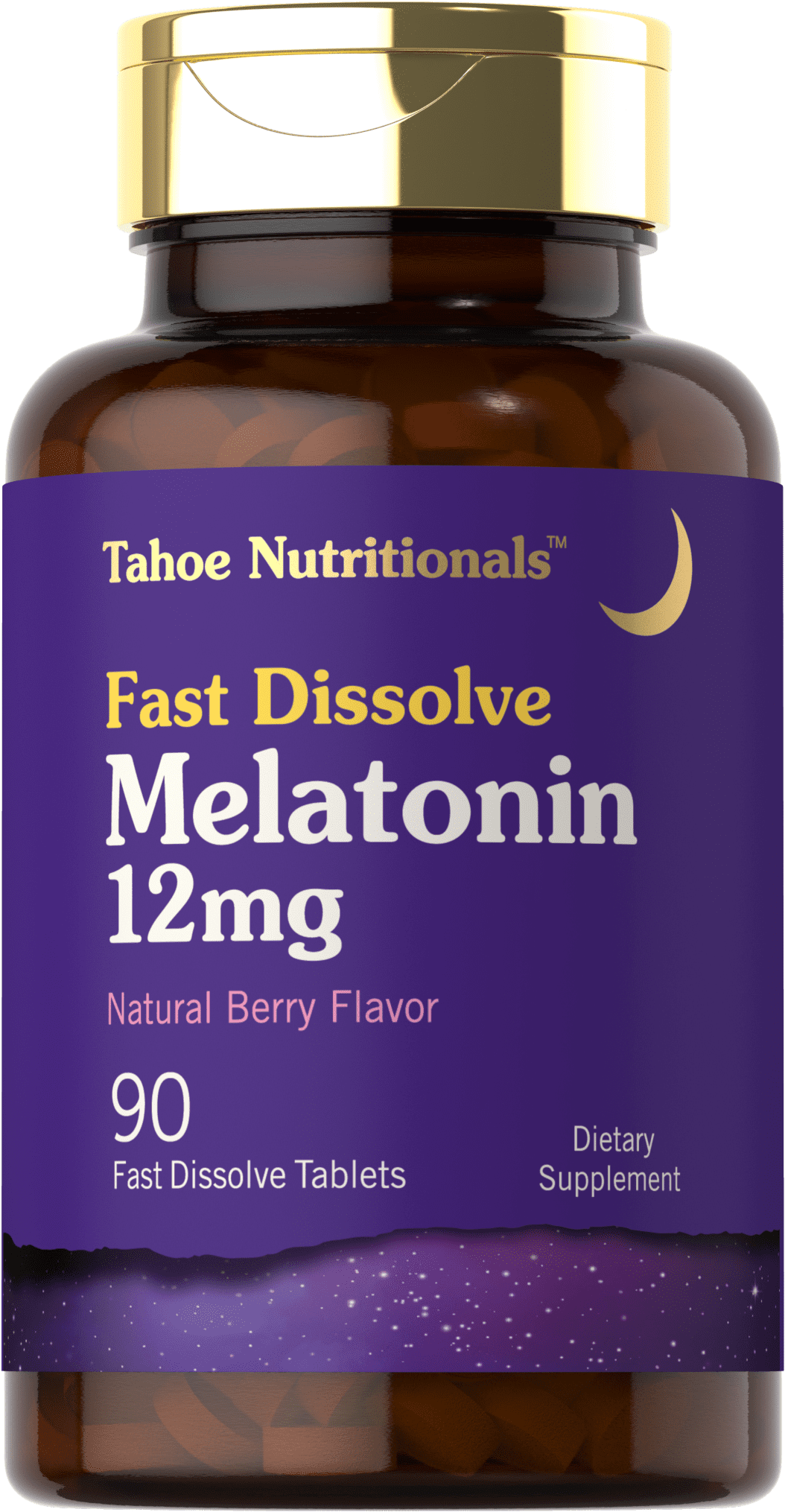 Melatonin 12mg | 90 Fast Dissolve Tablets | Berry Flavored for Men and ...