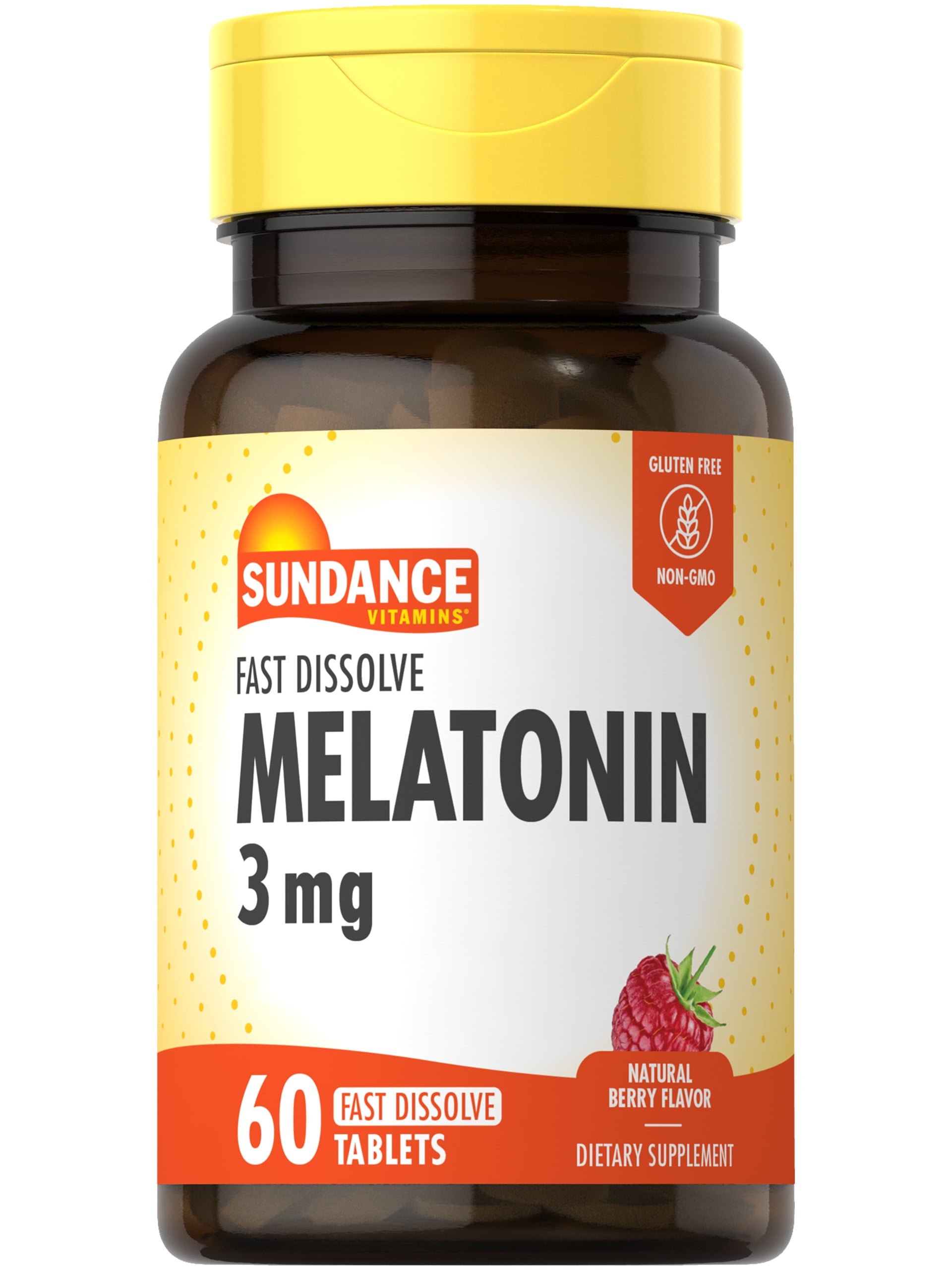 Melatonin 3mg Fast Dissolve | 60 Vegetarian Tablets | Natural Berry ...