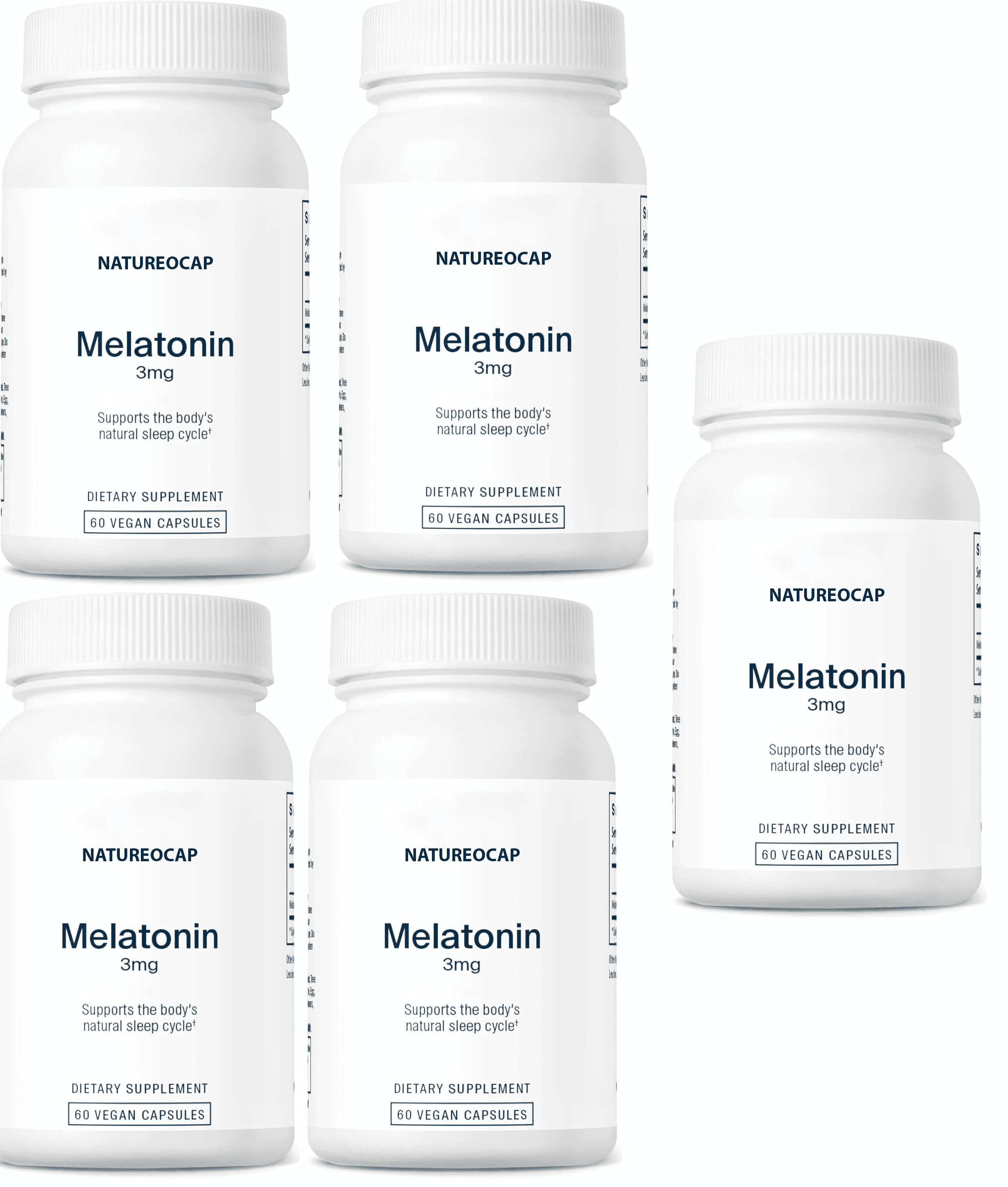 Melatonin 3mg Supports The Body's Natural Sleep Cycle+ =60 Capsule [5 ...