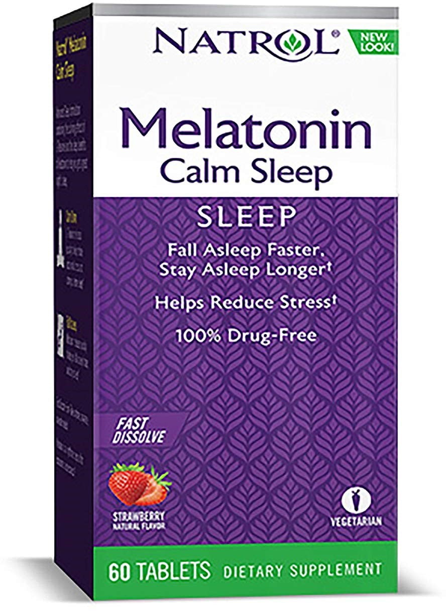 Melatonin, Calm Sleep, Fast Dissolve Tablets, Strawberry 60 Each ...