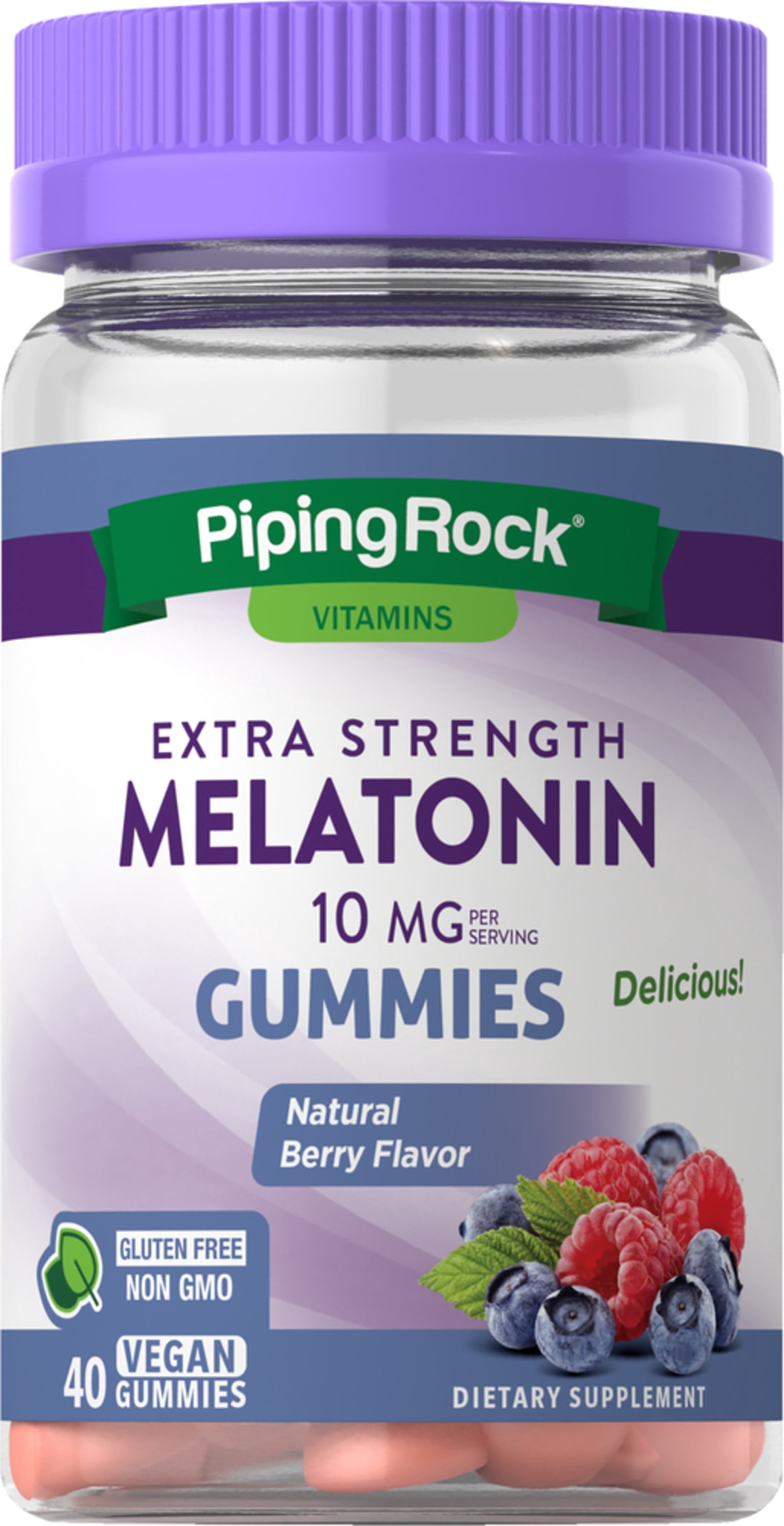 Melatonin Gummies 10mg | 40 Count | Berry Flavor for Men and Women ...