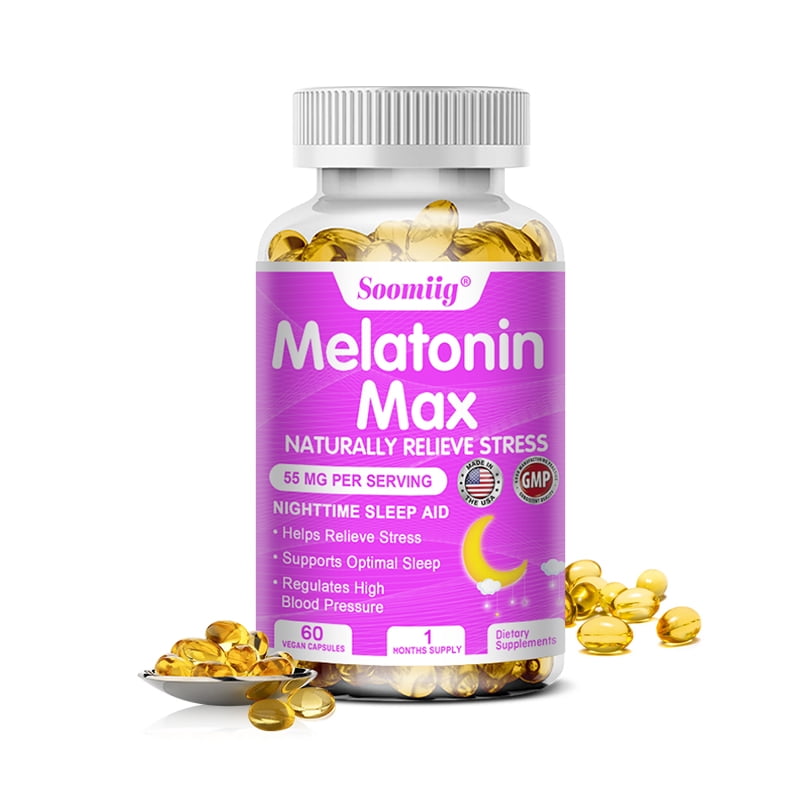 Melatonin Max 55mg Per Saving - Supports Circadian Rhythms, Restful ...