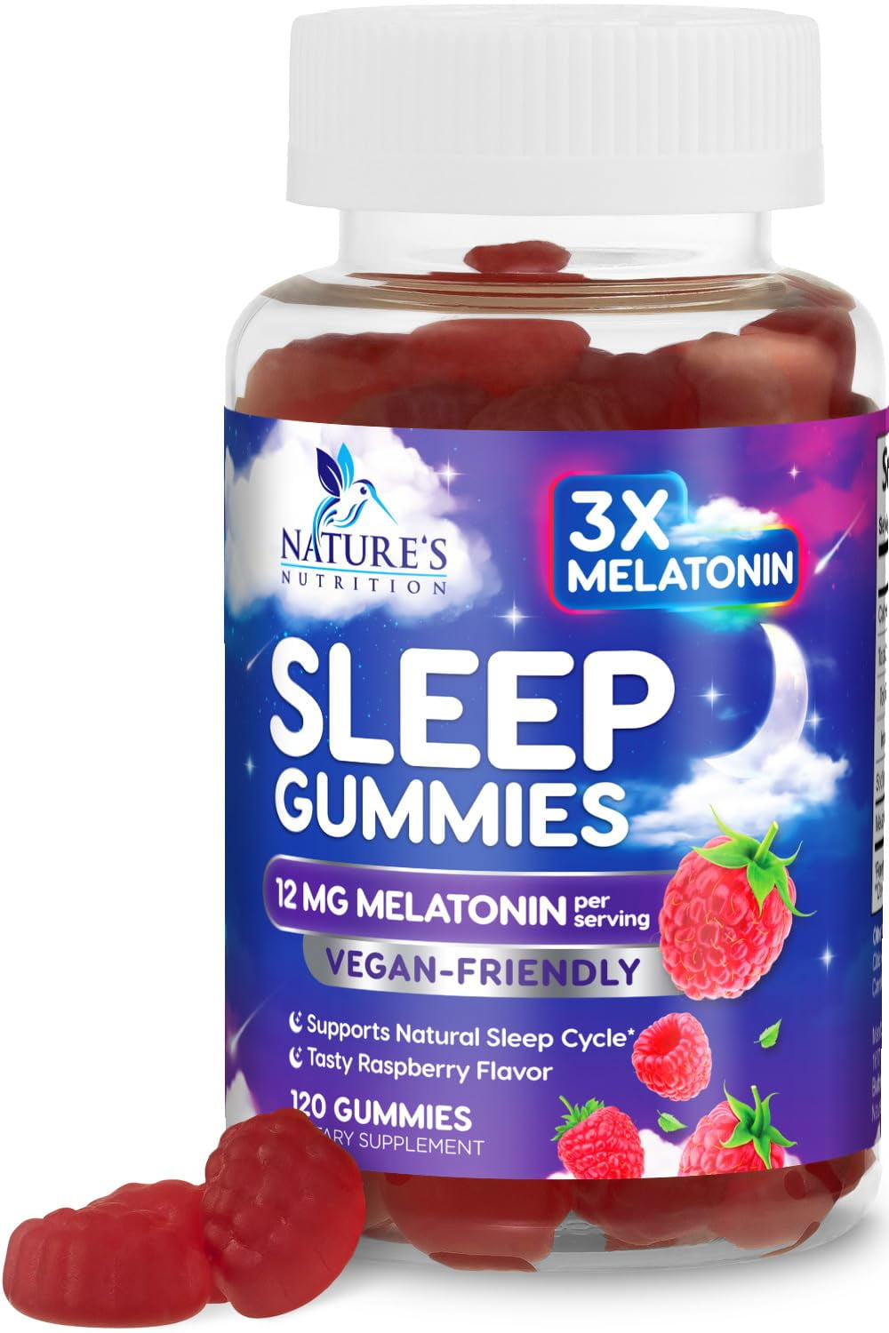 Melatonin Sleeping Gummies - Extra Strength Sleep Gummy, 12 mg ...