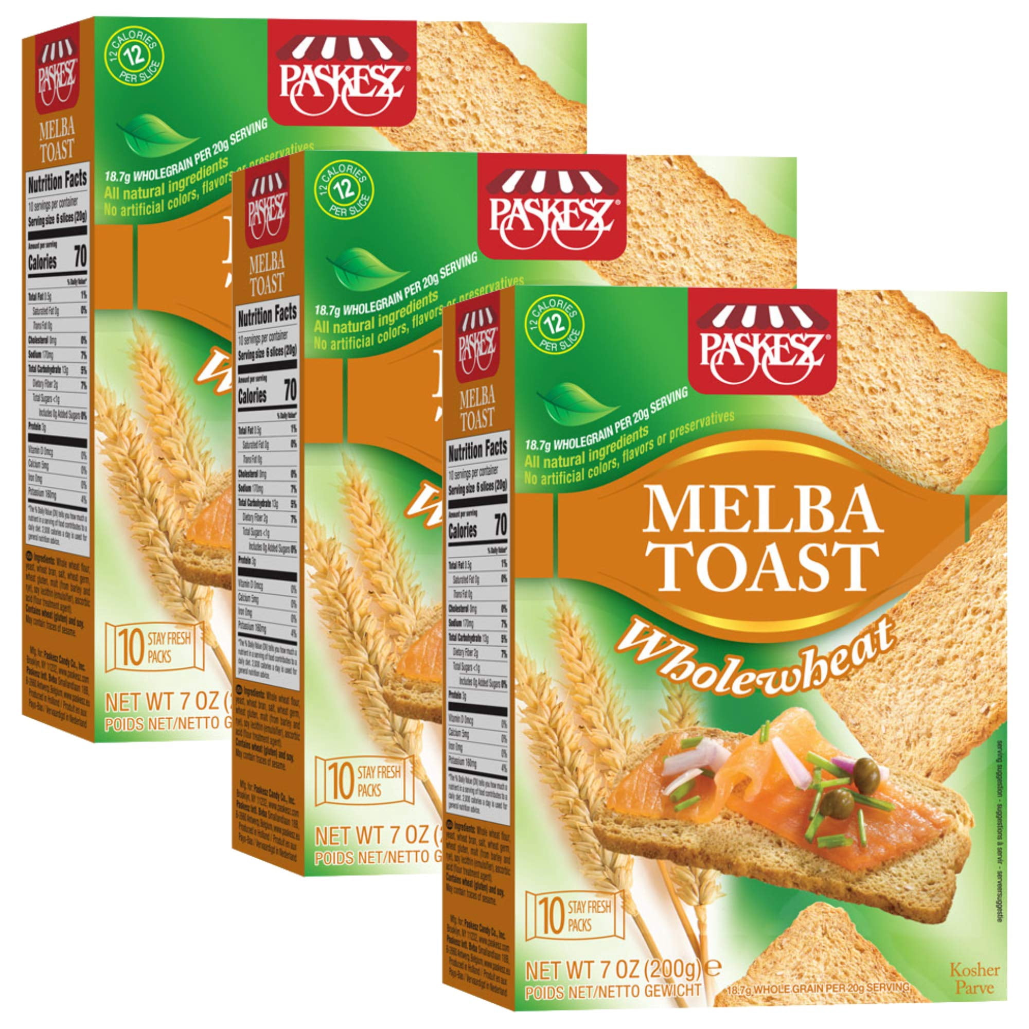 Melba Toast, Flatbread Toast Crackers - Whole Wheat - All Natural Thin ...