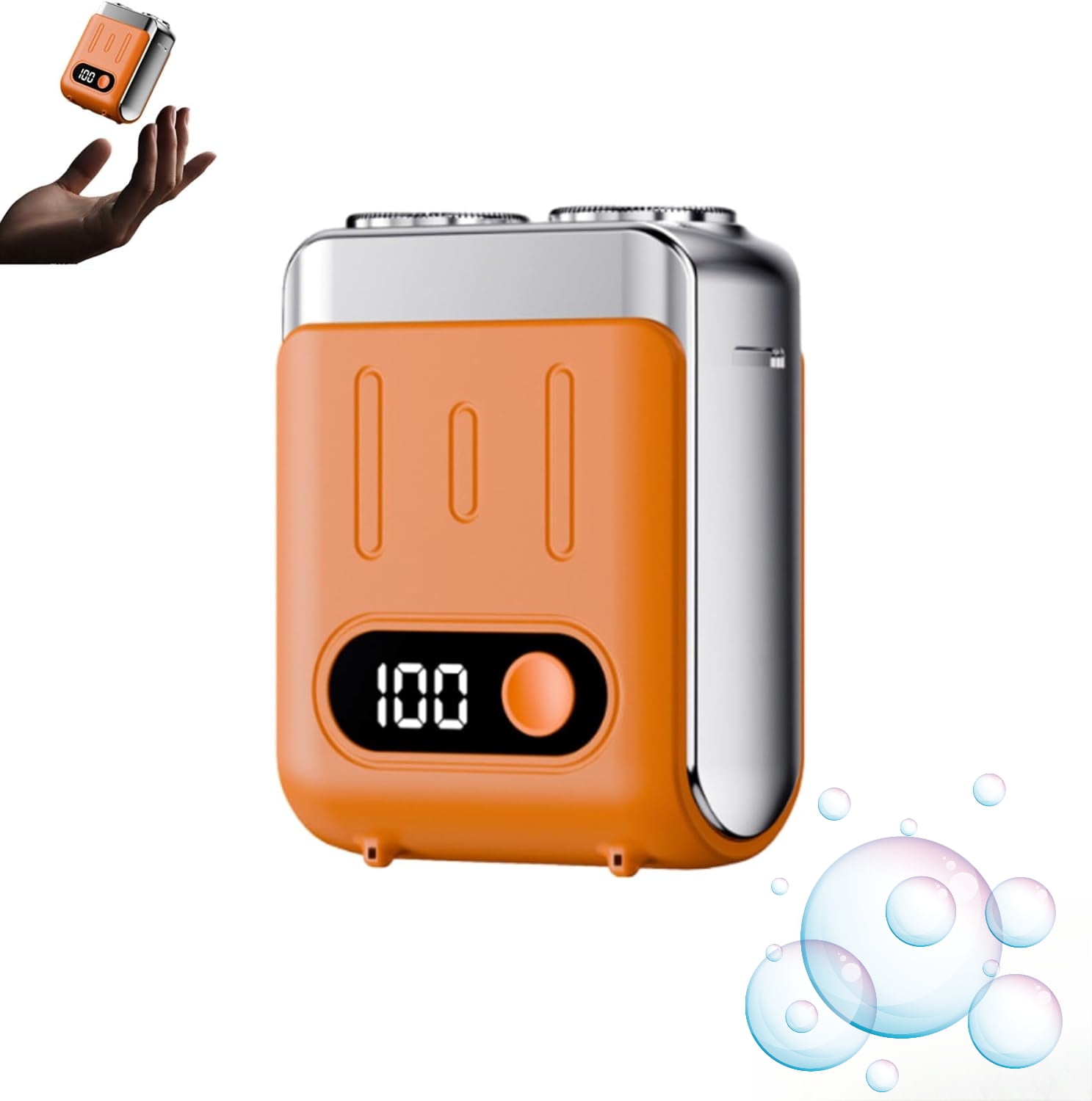 Melbob Shaver, Men's Portable Mini Rotary Electric Razor Dual Head ...