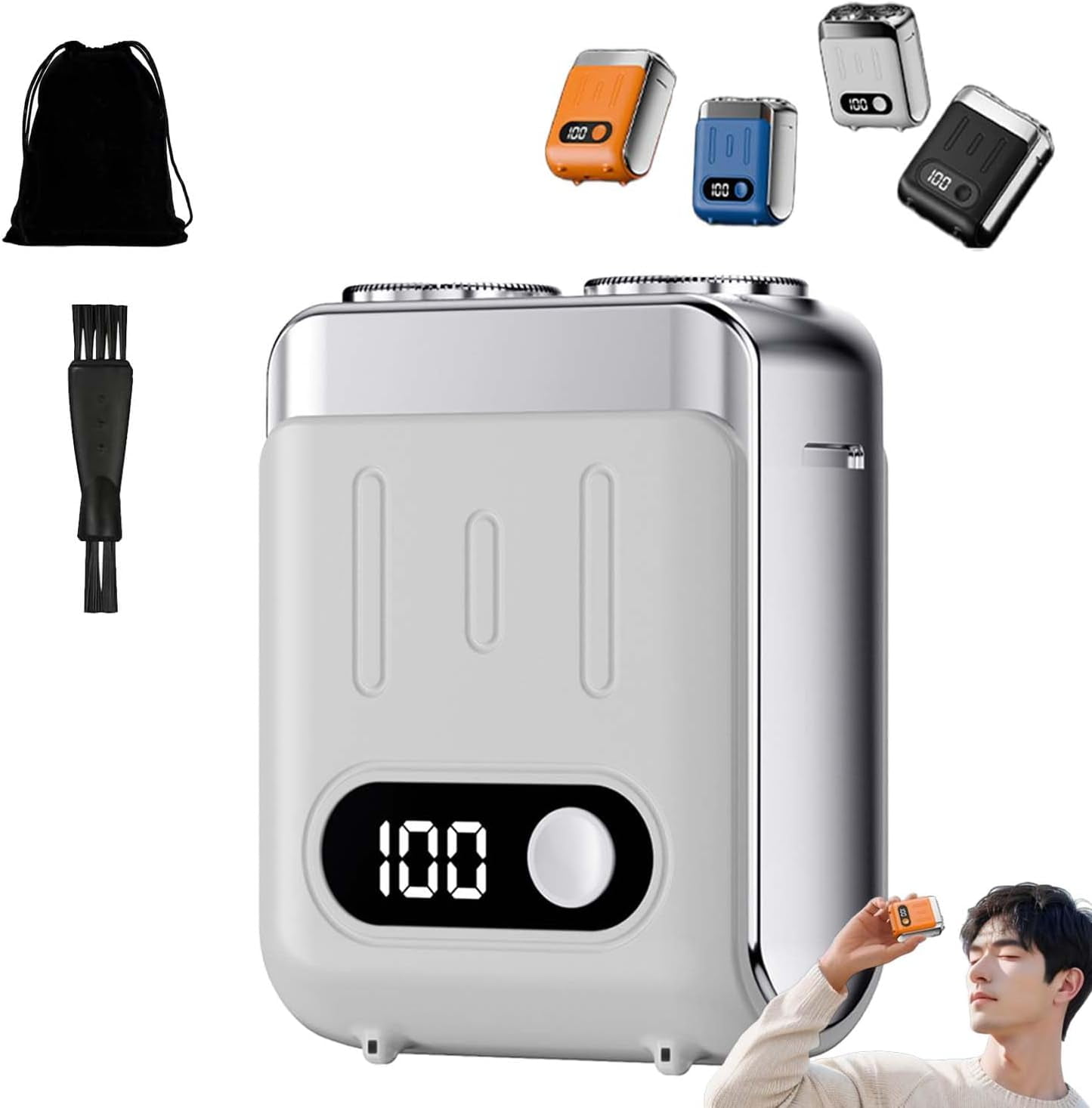 Melbob Shaver, Men's Portable Mini Rotary Electric Shaver, Mini Razor ...