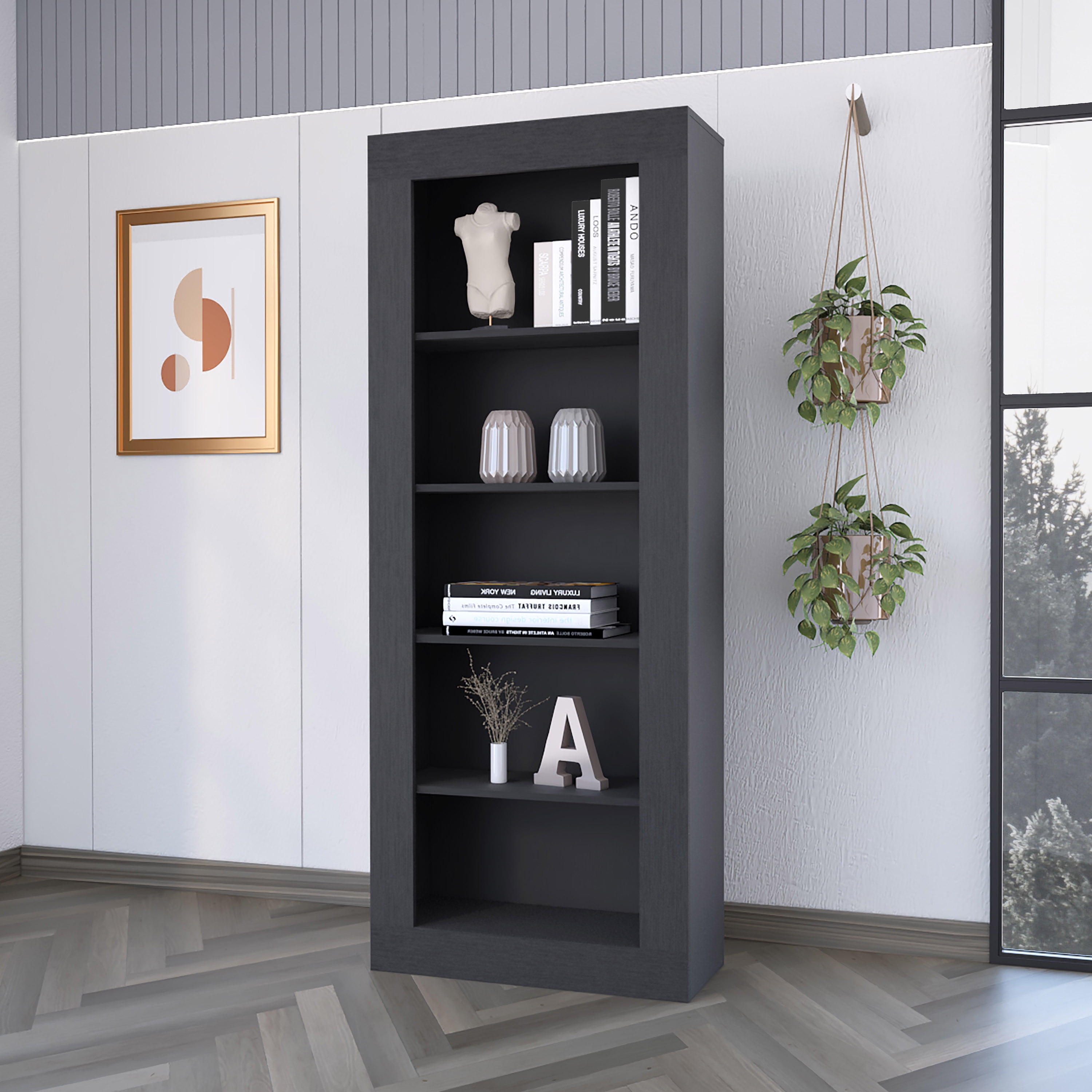Melbourne Bookcase with 5 Storage Shelves - Walmart.com