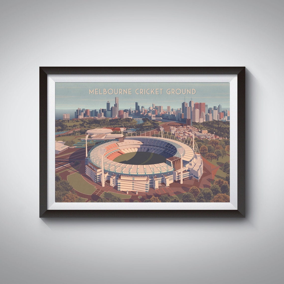 Melbourne Cricket Ground Australia Travel Poster, The G, Yarra Park ...