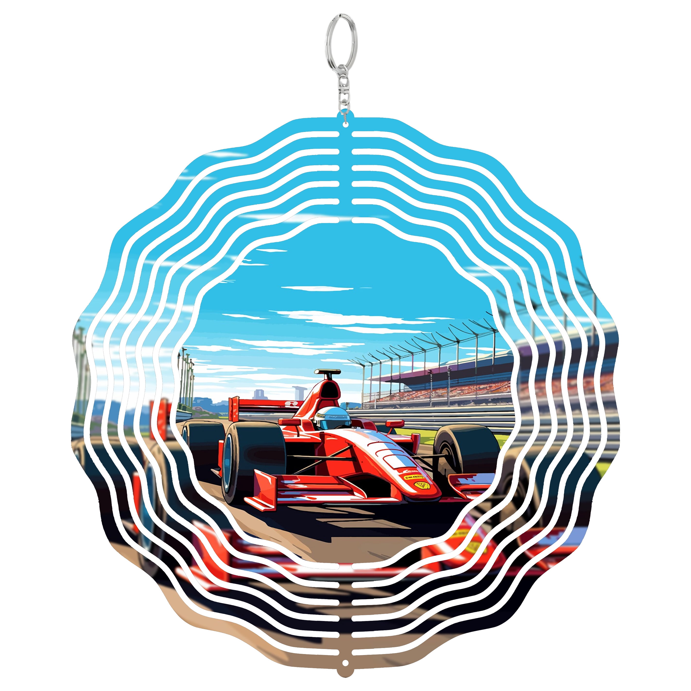 Melbourne Racing Track 3D Wind Spinner Stainless Steel Kinetic Art ...