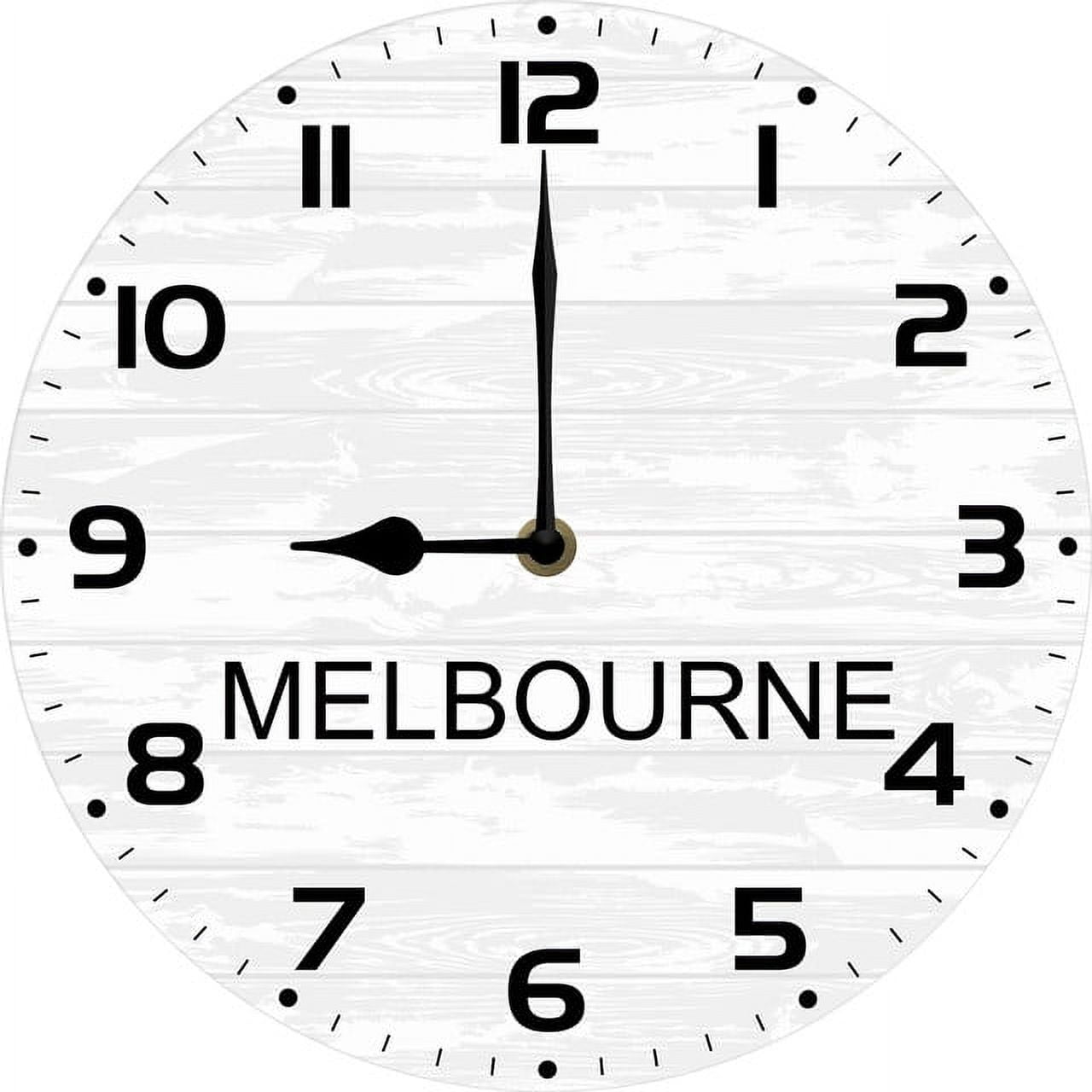 Melbourne TIME Wall Clock World Time Zone Clock Office Business 10 Inch ...