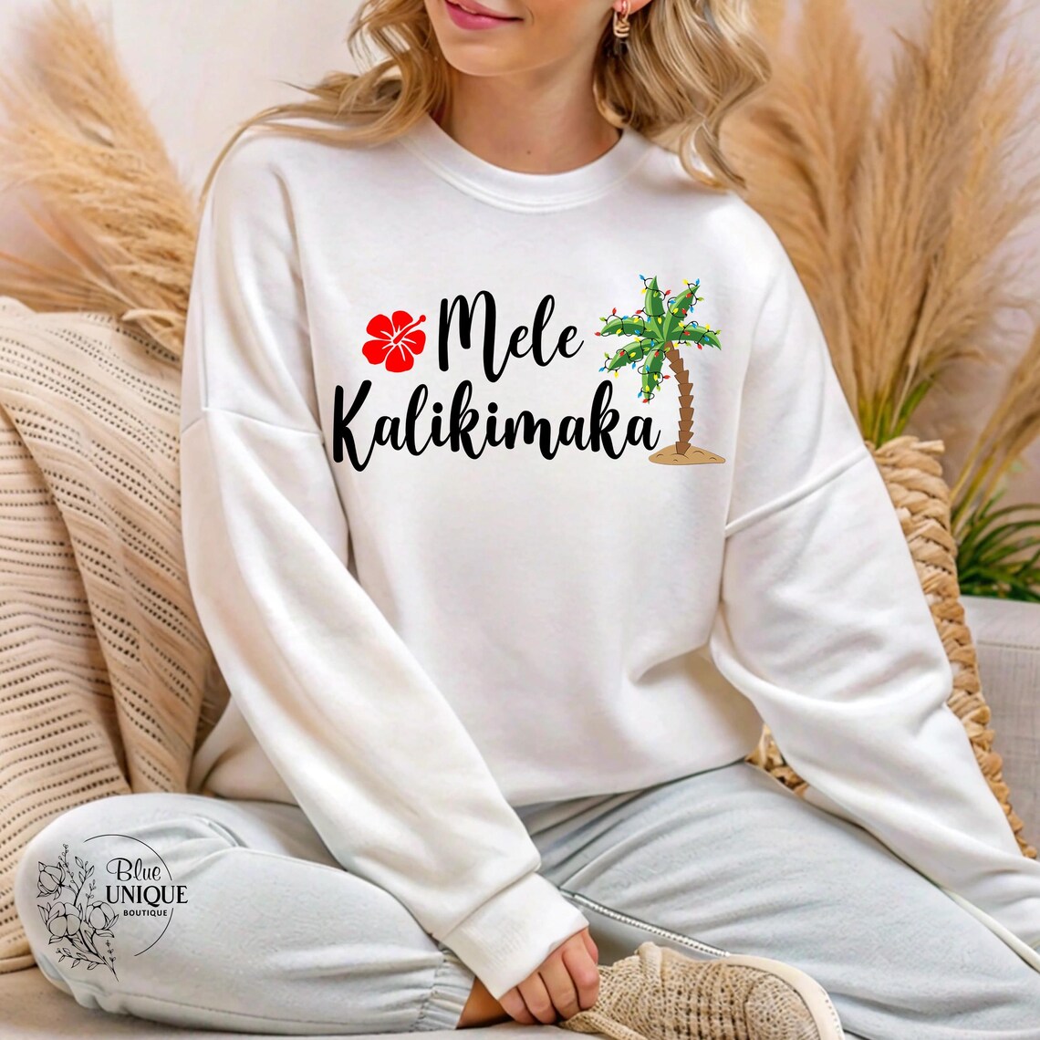 Mele Kalikimaka Hawaiian Tropical Winter Occasion Sweatshirt, Aloha ...