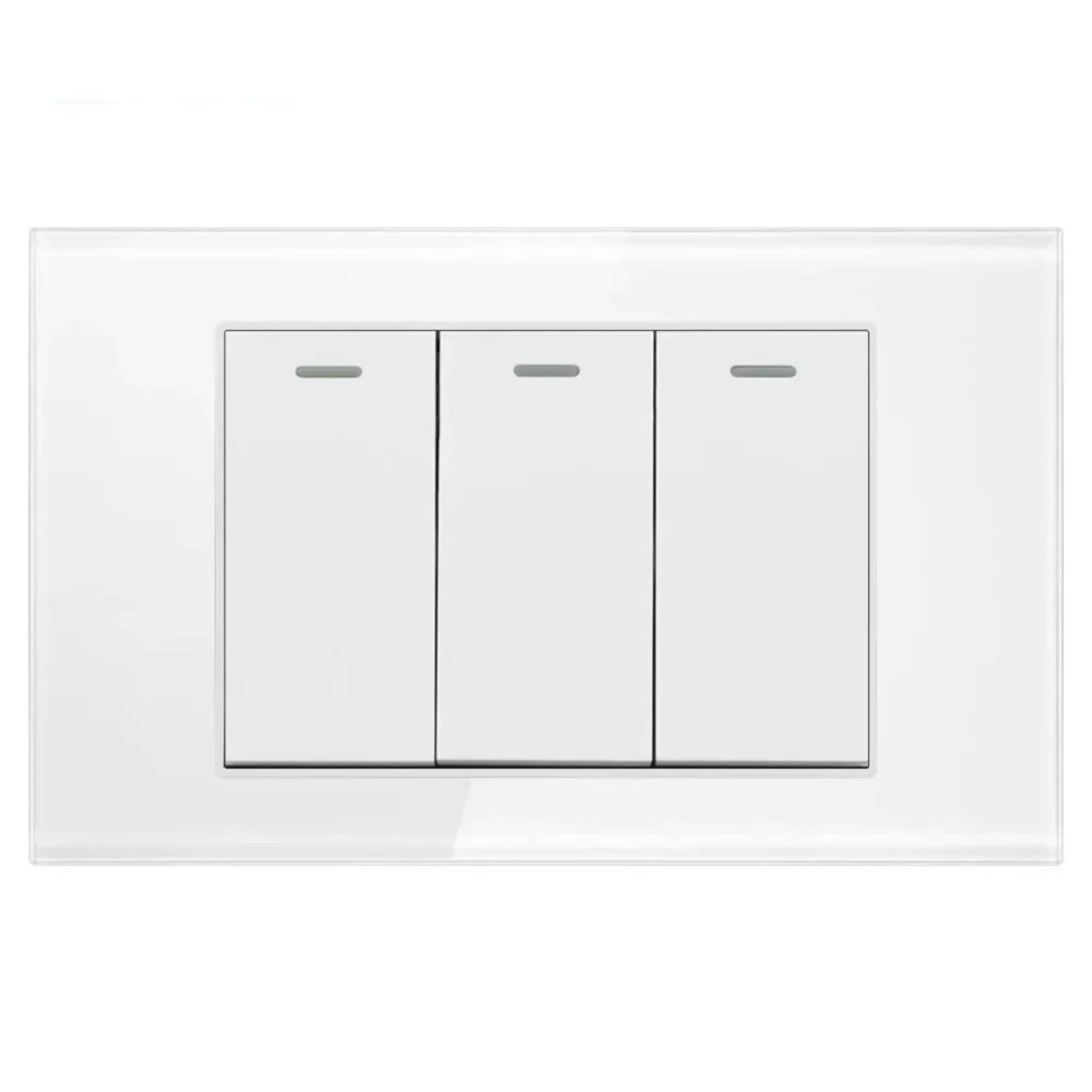 Melery 3gang 4x2 Light Switch Wall Switch USA Tempered Glass Panel ...