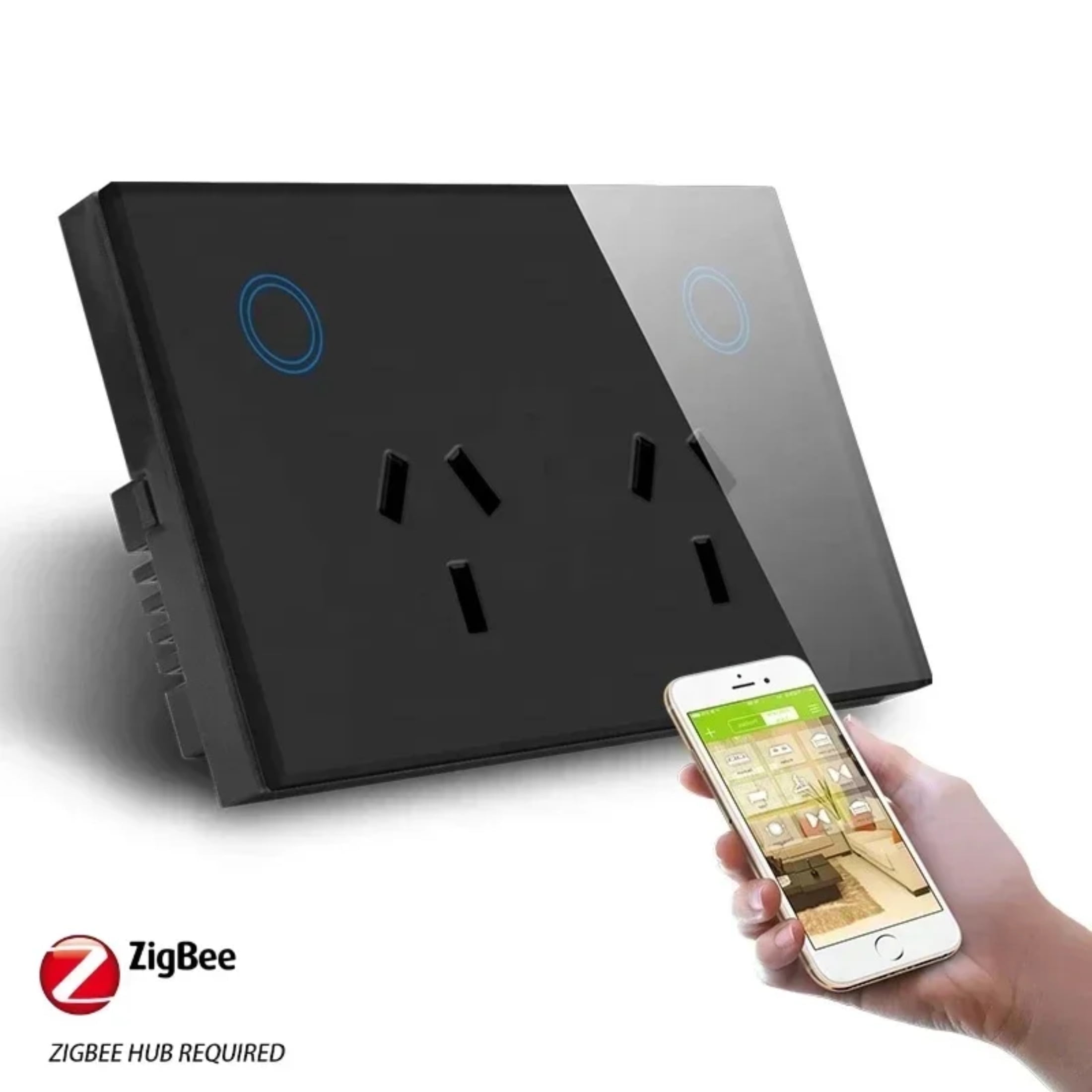 Melery Smart AU Wall Outlet Zigbee Power Monitoring Touch Sensor Switch ...