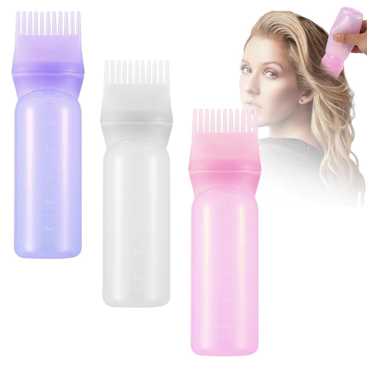 Melgoza Hair Oil Applicator Comb Bottle Hair Root Oil Dispenser for ...