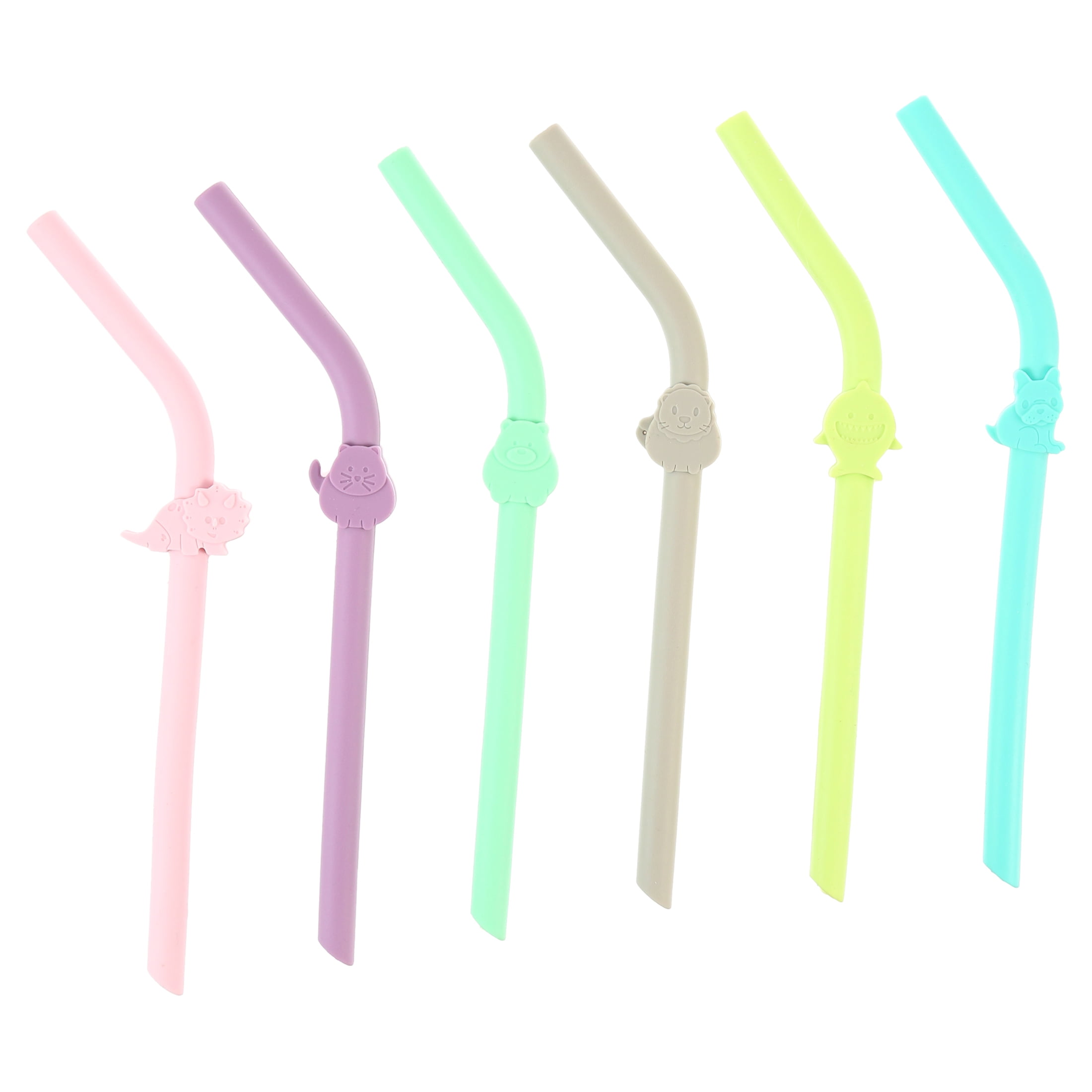 Melii Baby Silicone Straws Set - Reusable Shapes - BPA Free - Walmart.com