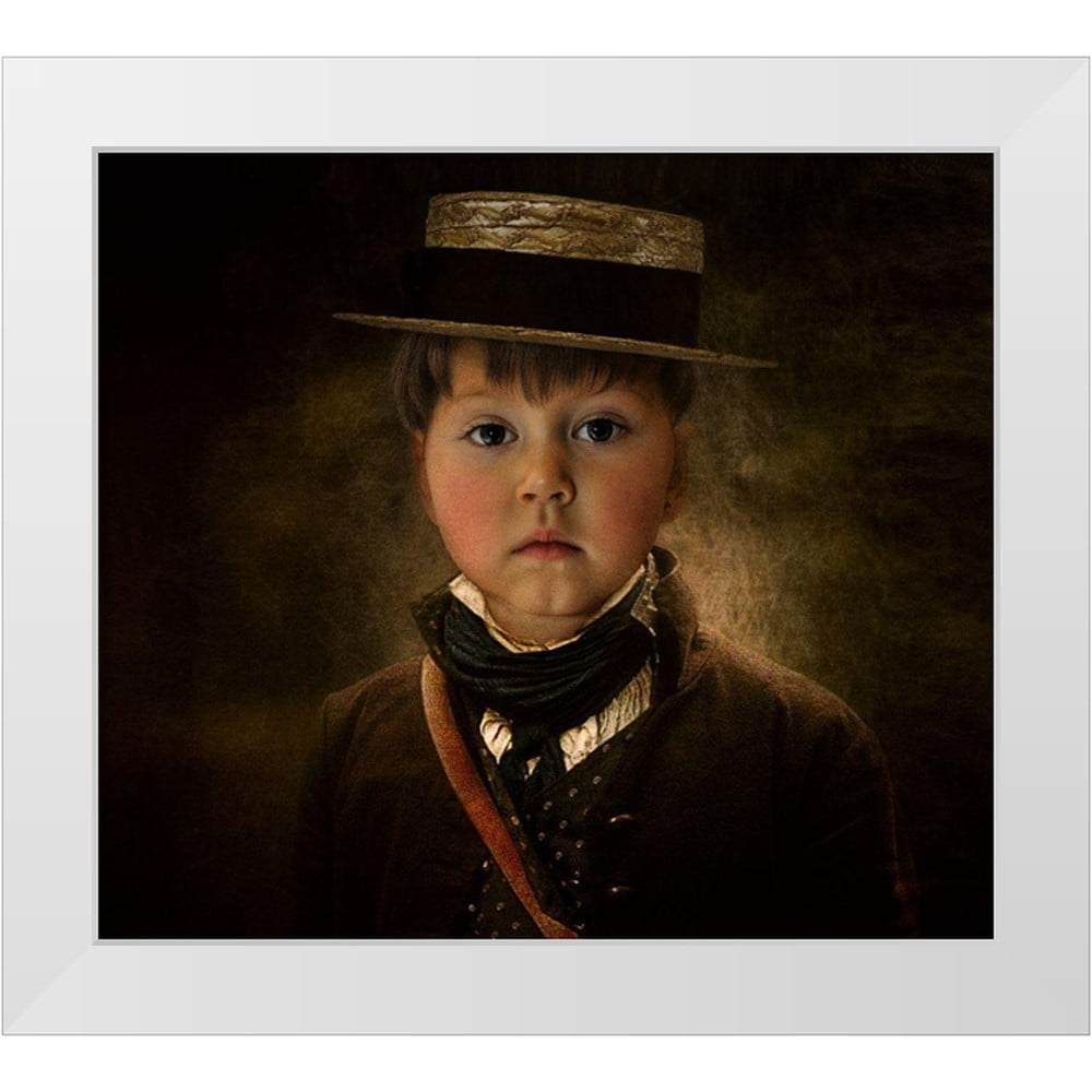 Melik-Nubarova, Svetlana 29x26 White Modern Wood Framed Museum Art ...