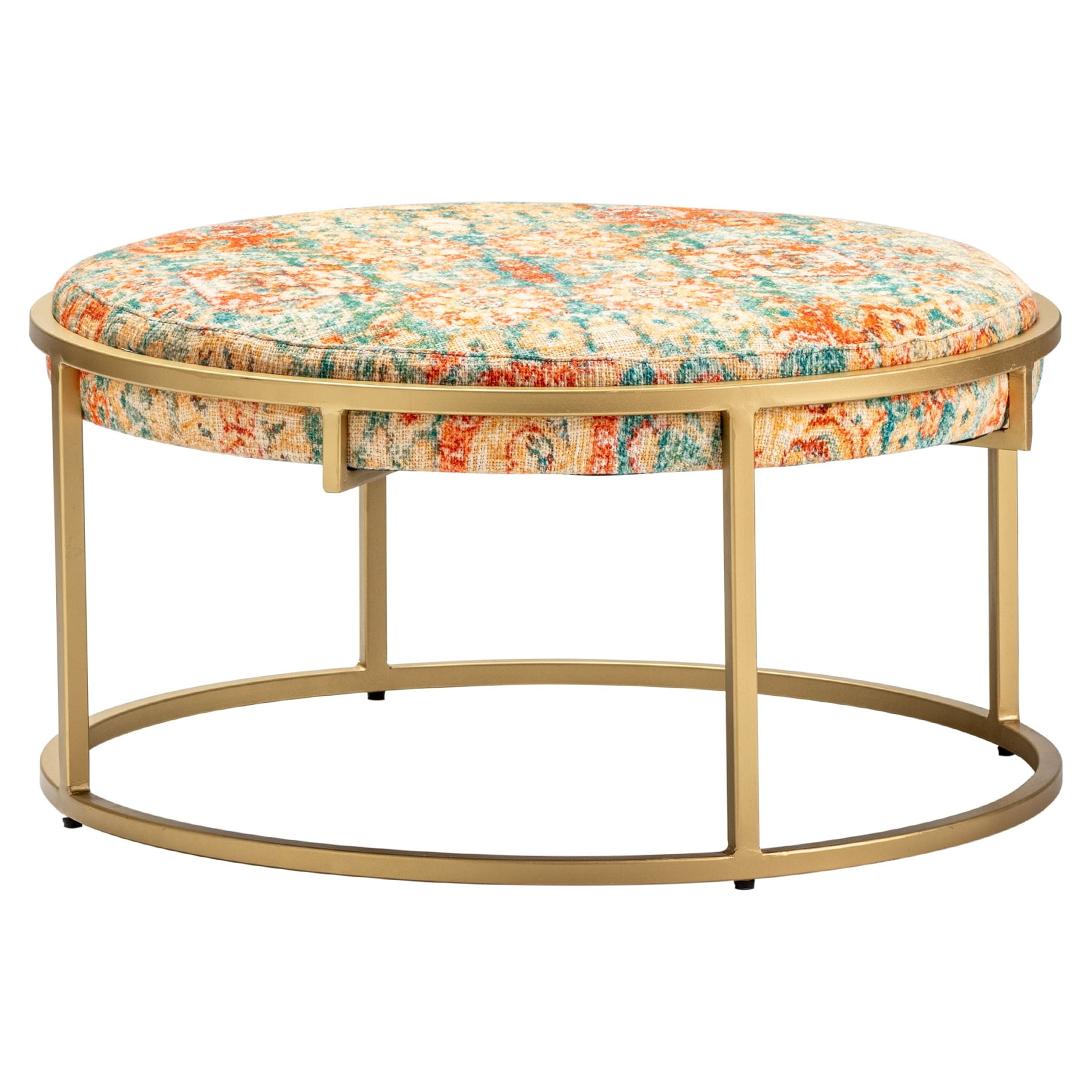 Melinda Printed Round Ottoman - Walmart.com