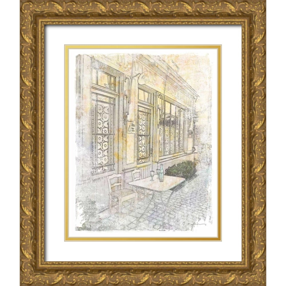 Melious, Amy 15x18 Gold Ornate Wood Framed with Double Matting Museum ...