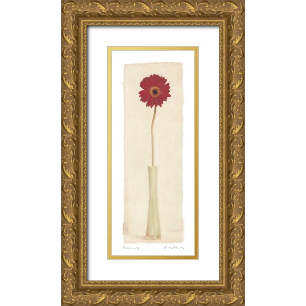 Melious, Amy 15x32 Gold Ornate Wood Framed with Double Matting Museum ...