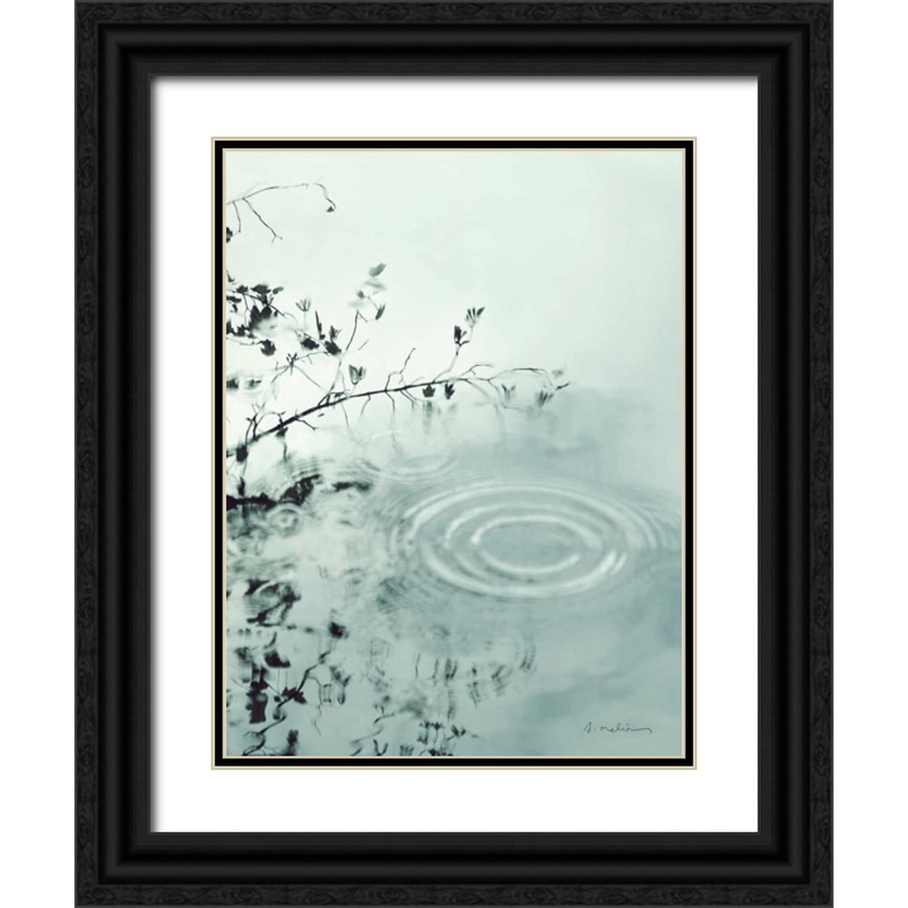 Melious, Amy 19x24 Black Ornate Wood Framed with Double Matting Museum ...