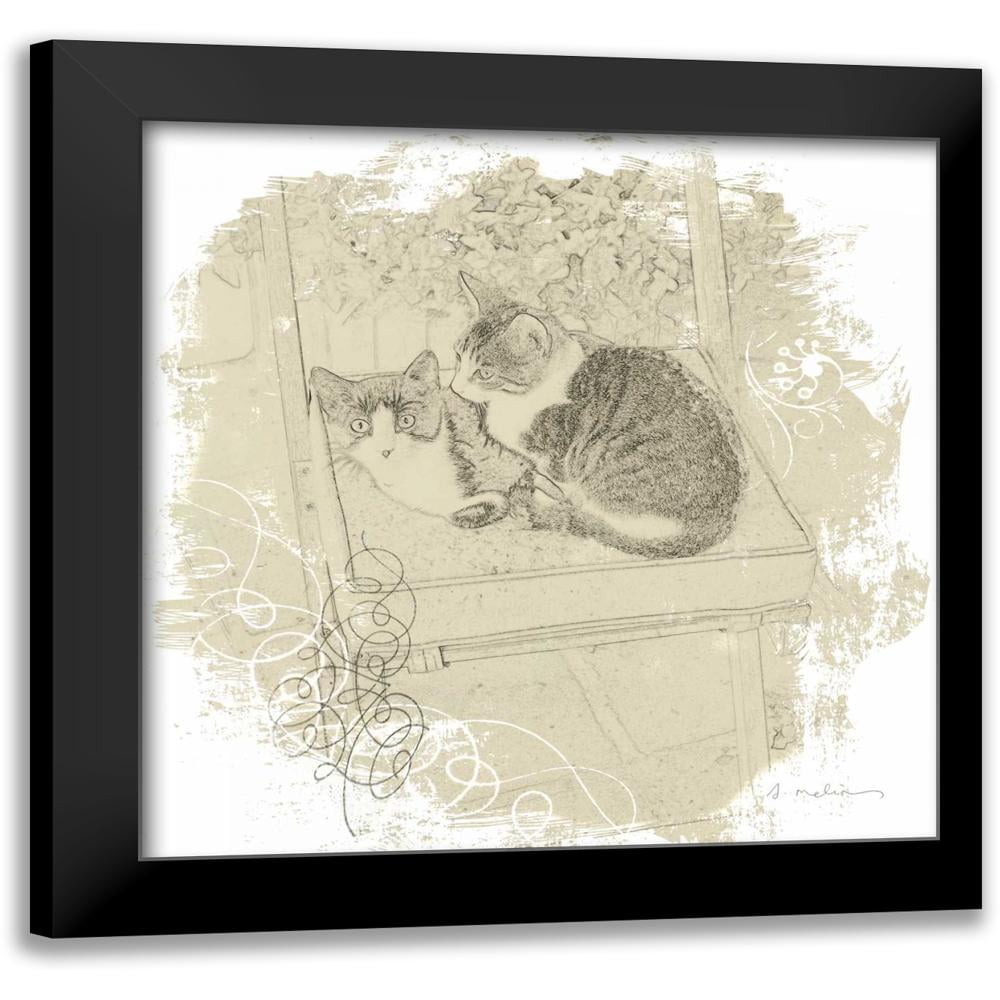 Melious, Amy 20x20 Black Modern Framed Museum Art Print Titled - Feline ...