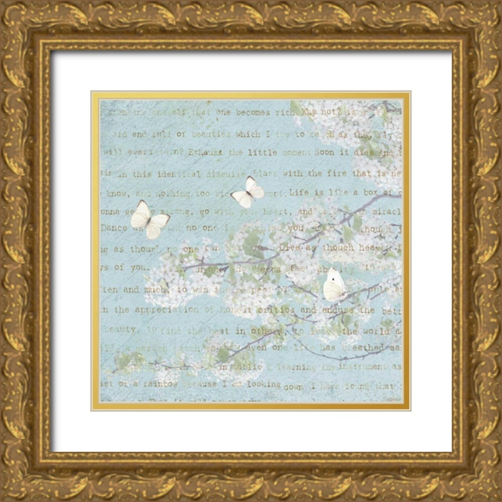 Melious, Amy 20x20 Gold Ornate Wood Framed with Double Matting Museum ...