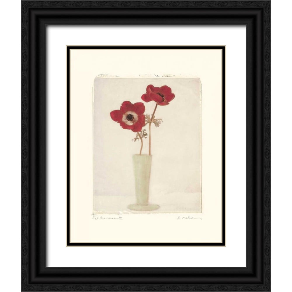 Melious, Amy 20x24 Black Ornate Wood Framed with Double Matting Museum ...