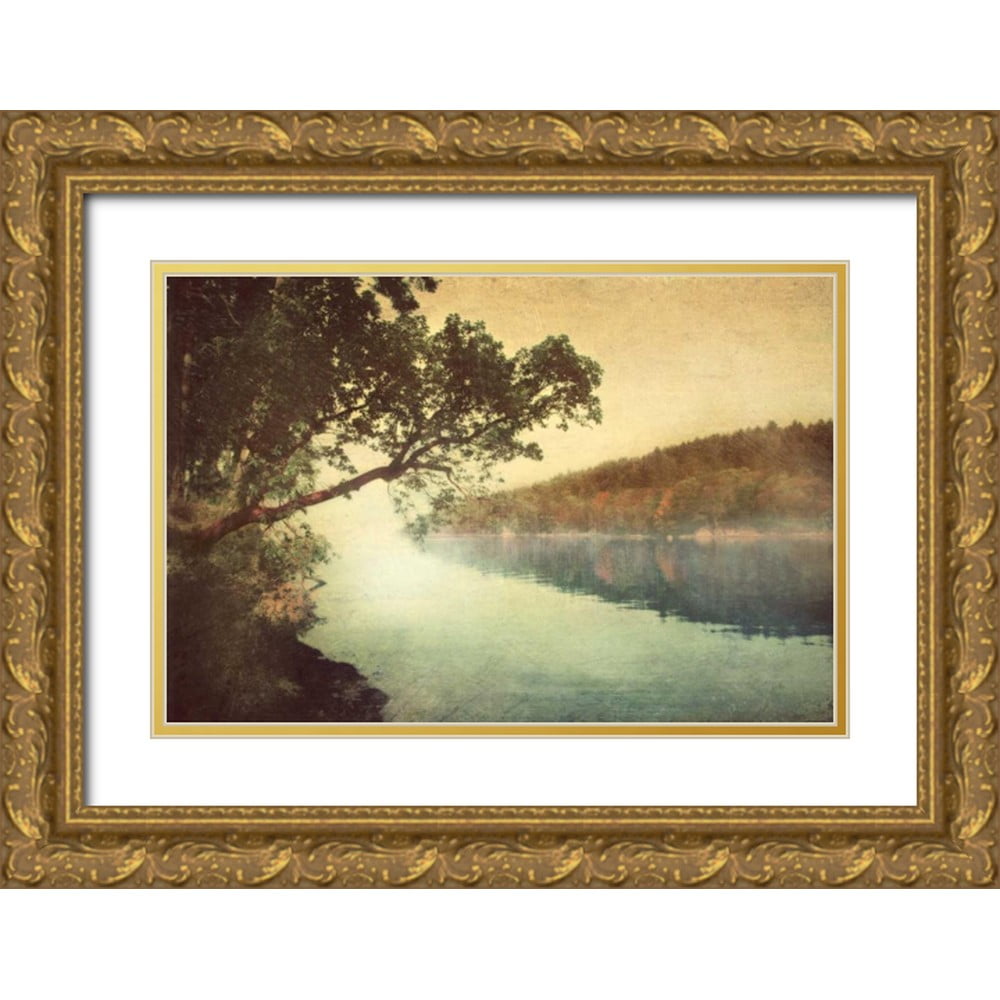 Melious, Amy 24x17 Gold Ornate Wood Framed with Double Matting Museum Art Print Titled - Sunset ...
