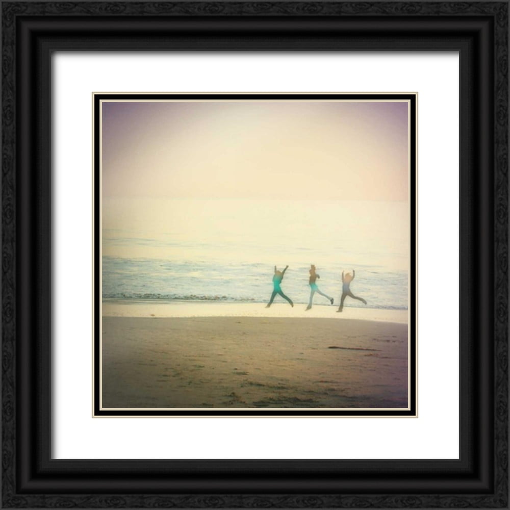 Melious, Amy 26x26 Black Ornate Wood Framed with Double Matting Museum ...