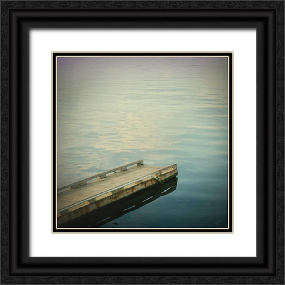 Melious, Amy 26x26 Black Ornate Wood Framed with Double Matting Museum ...