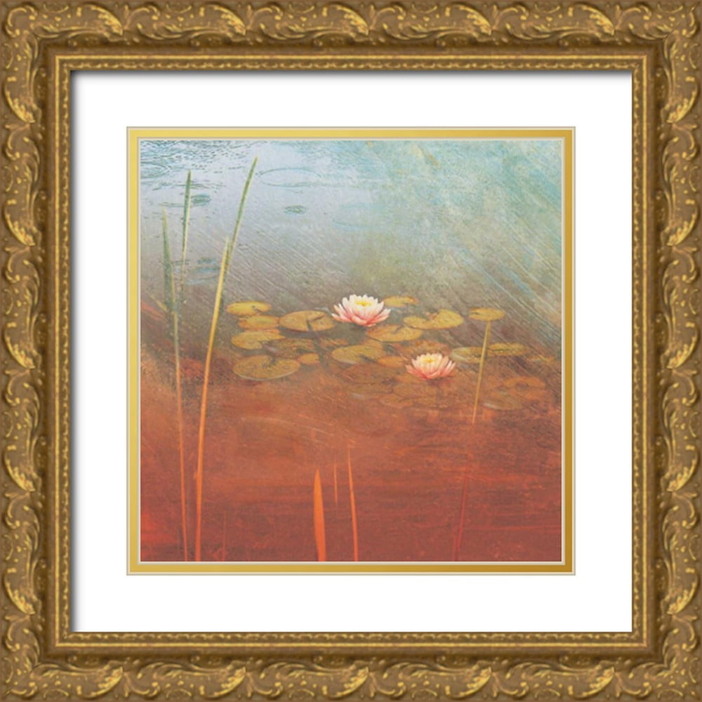 Melious, Amy 26x26 Gold Ornate Wood Framed with Double Matting Museum ...