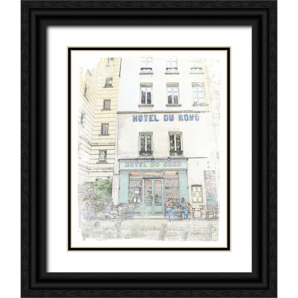 Melious, Amy 26x32 Black Ornate Wood Framed with Double Matting Museum ...