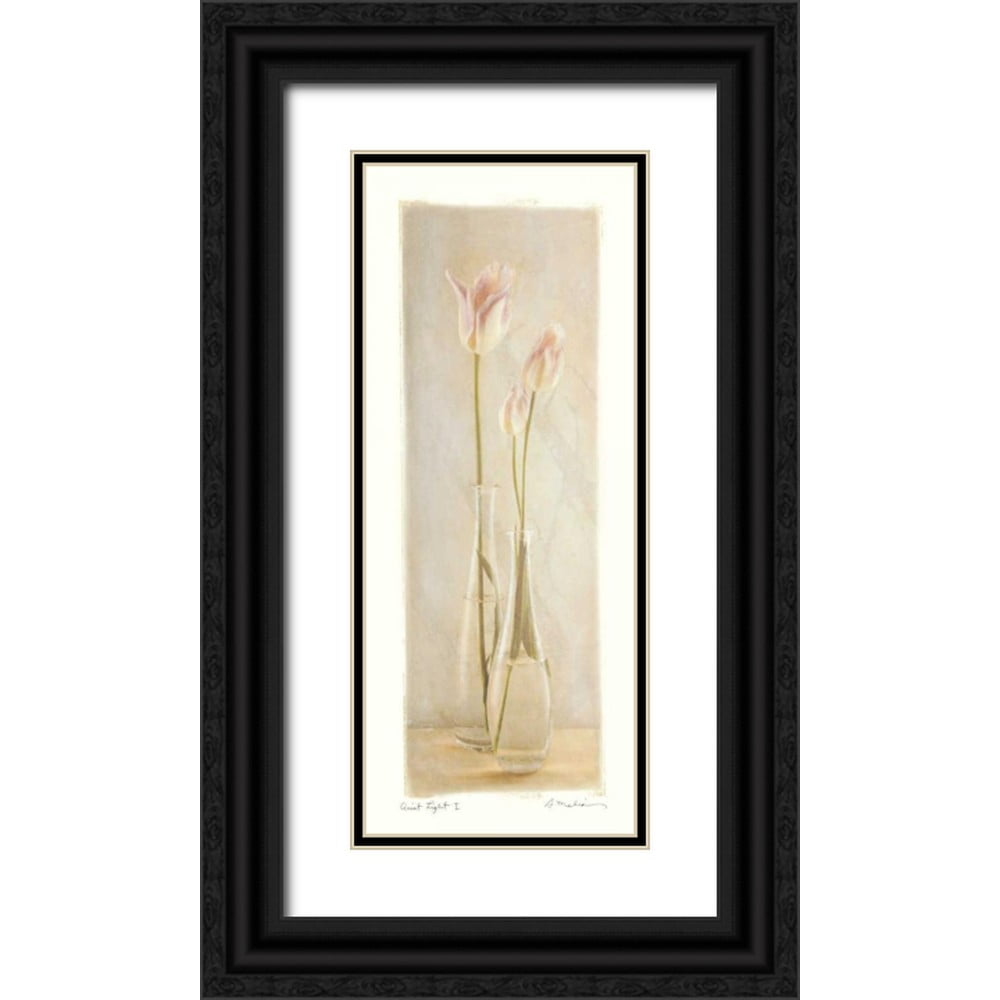 Melious, Amy 8x14 Black Ornate Wood Framed with Double Matting Museum ...