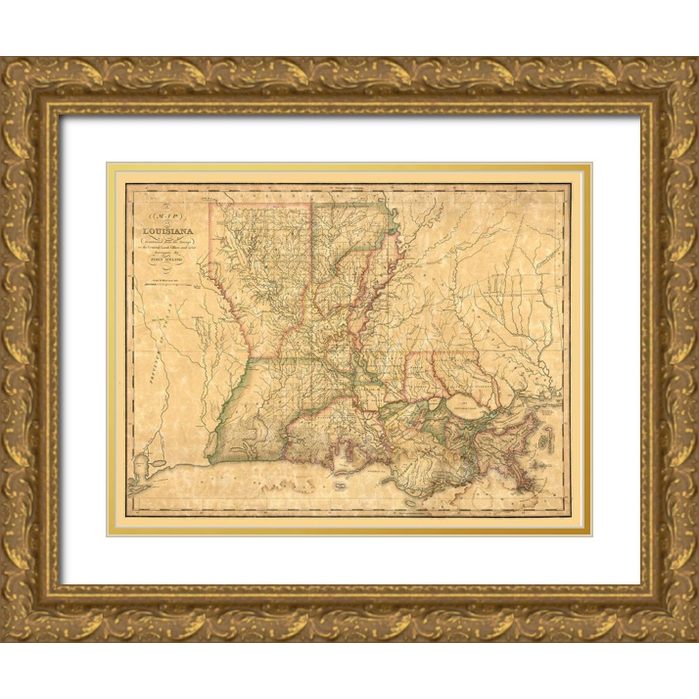 Melish 14x12 Gold Ornate Wood Framed with Double Matting Museum Art ...