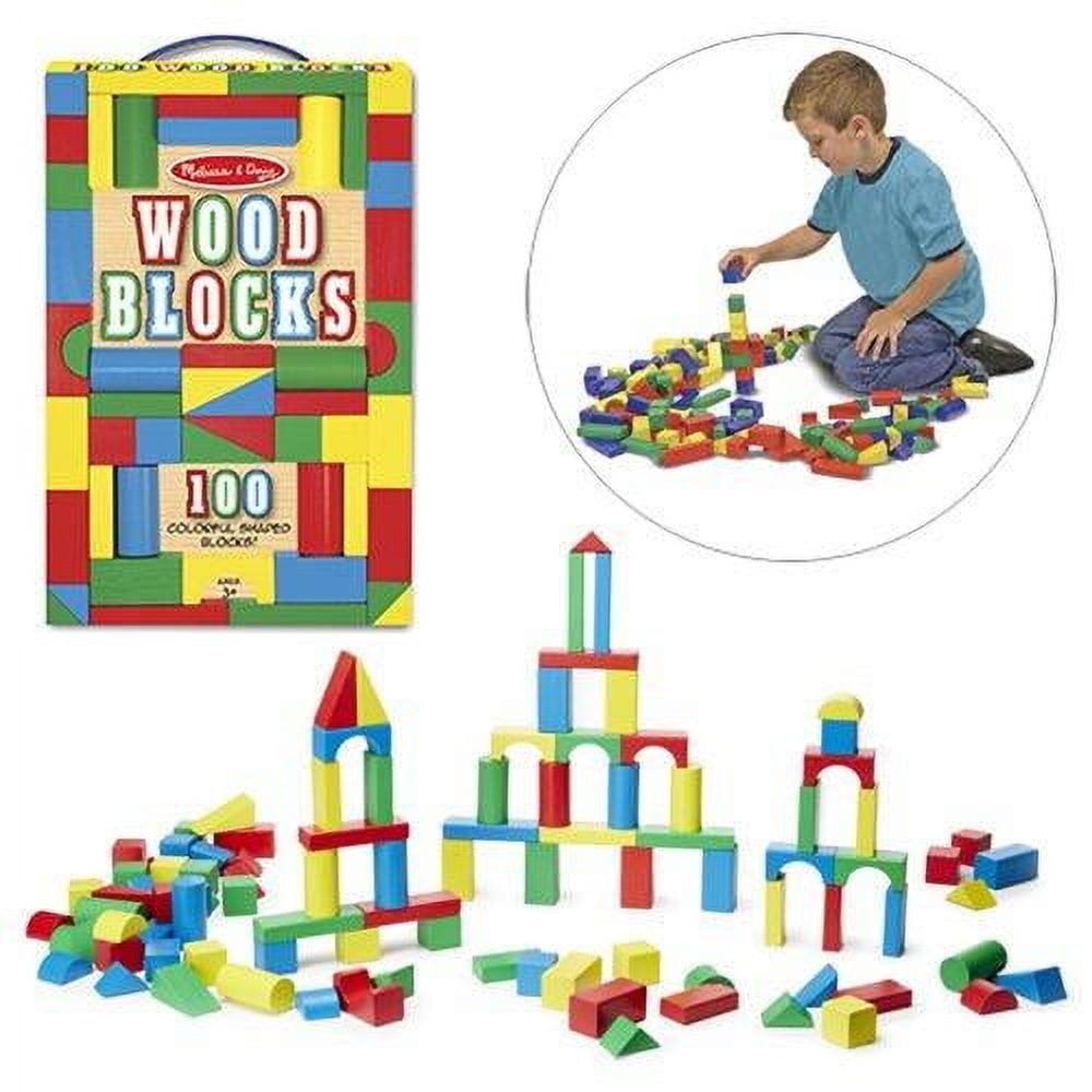 Melissa & Doug 100 Wood Blocks - Walmart.com