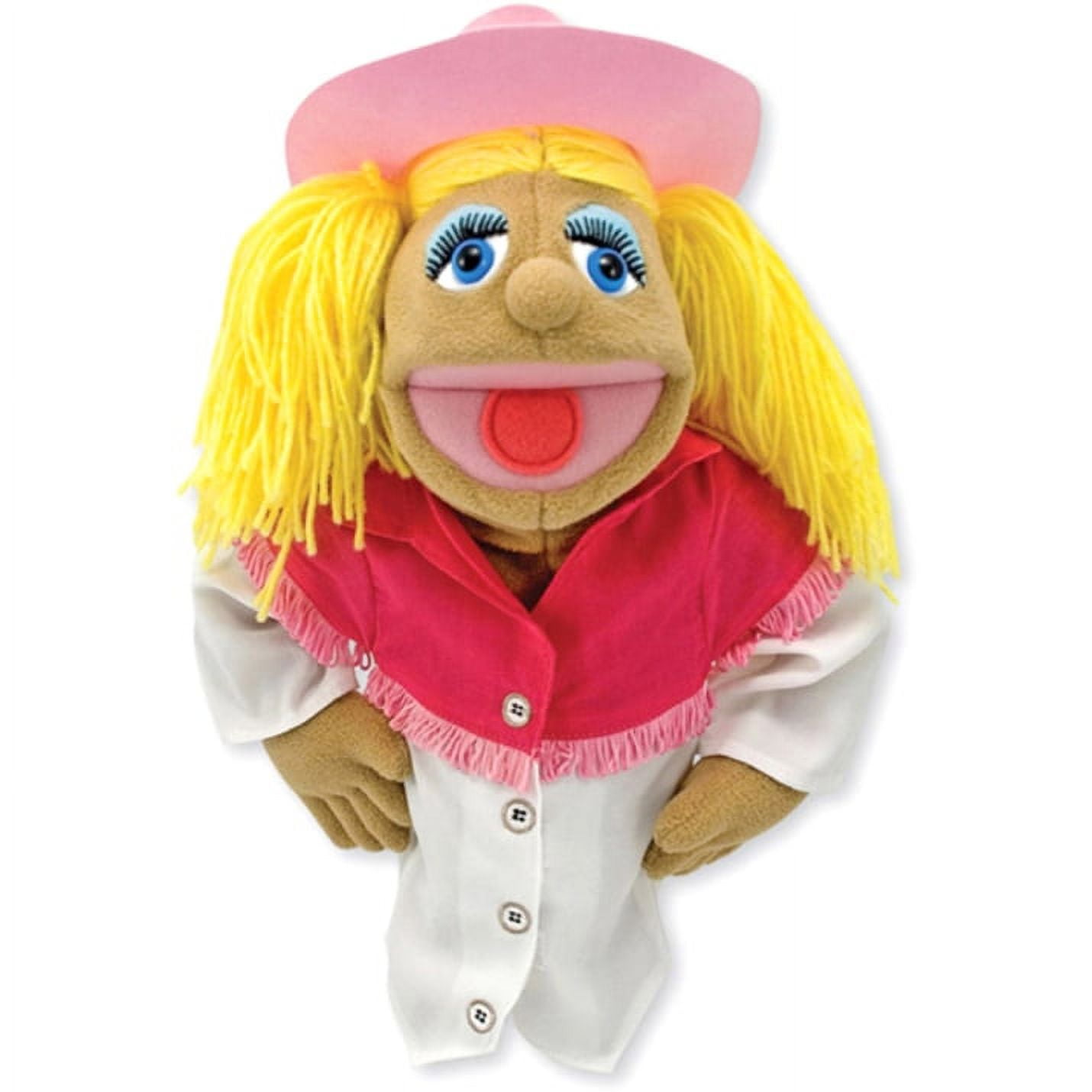 Melissa & Doug 15 in. Kelly the Kickin& Cowgirl Half Body Puppet ...