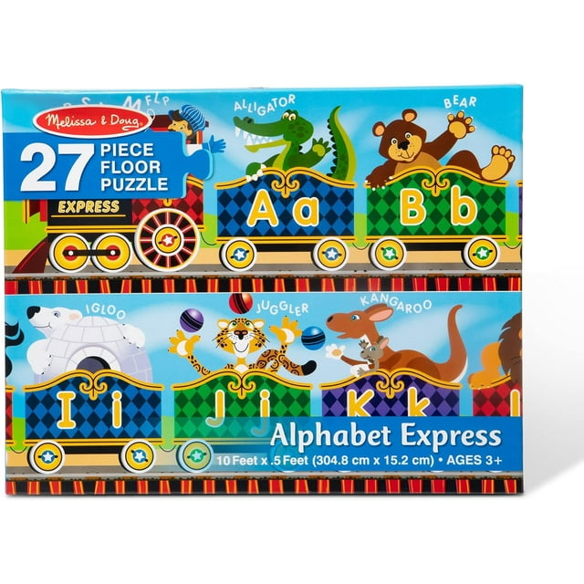 Melissa & Doug Alphabet Express Jumbo Jigsaw Floor Puzzle (27 pcs, 10 ...