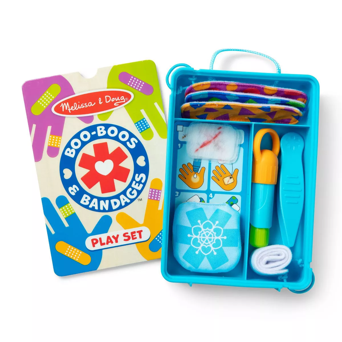 Melissa & Doug Boo-Boos & Bandages Reusable Play Set - Walmart.com