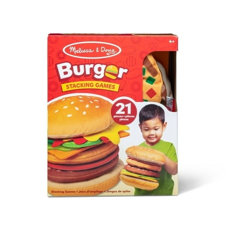 Melissa & Doug Burger Matching, Catching, and Stacking Games - Walmart.com