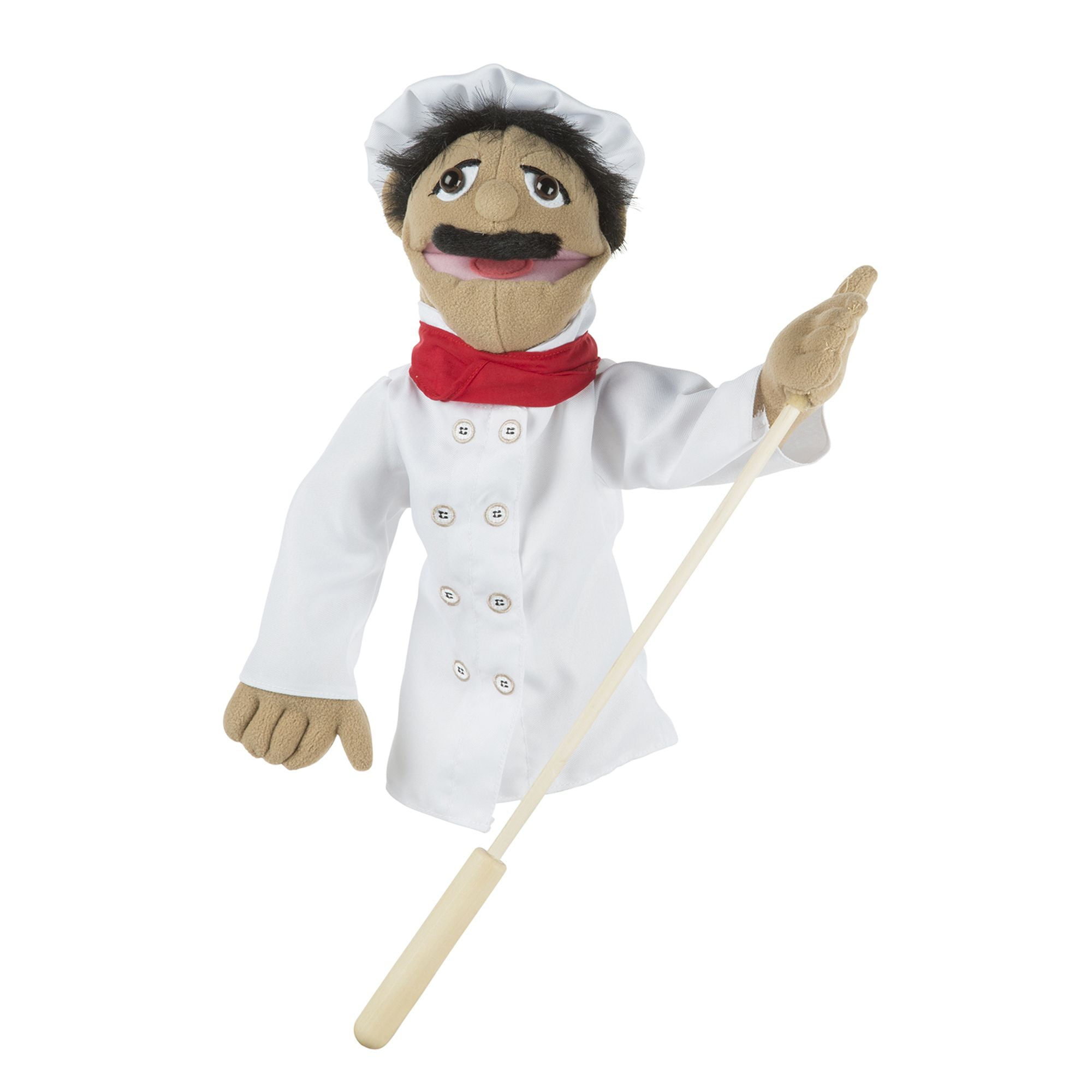 Melissa & Doug Chef Puppet with Detachable Wooden Rod (Puppets & Puppet ...