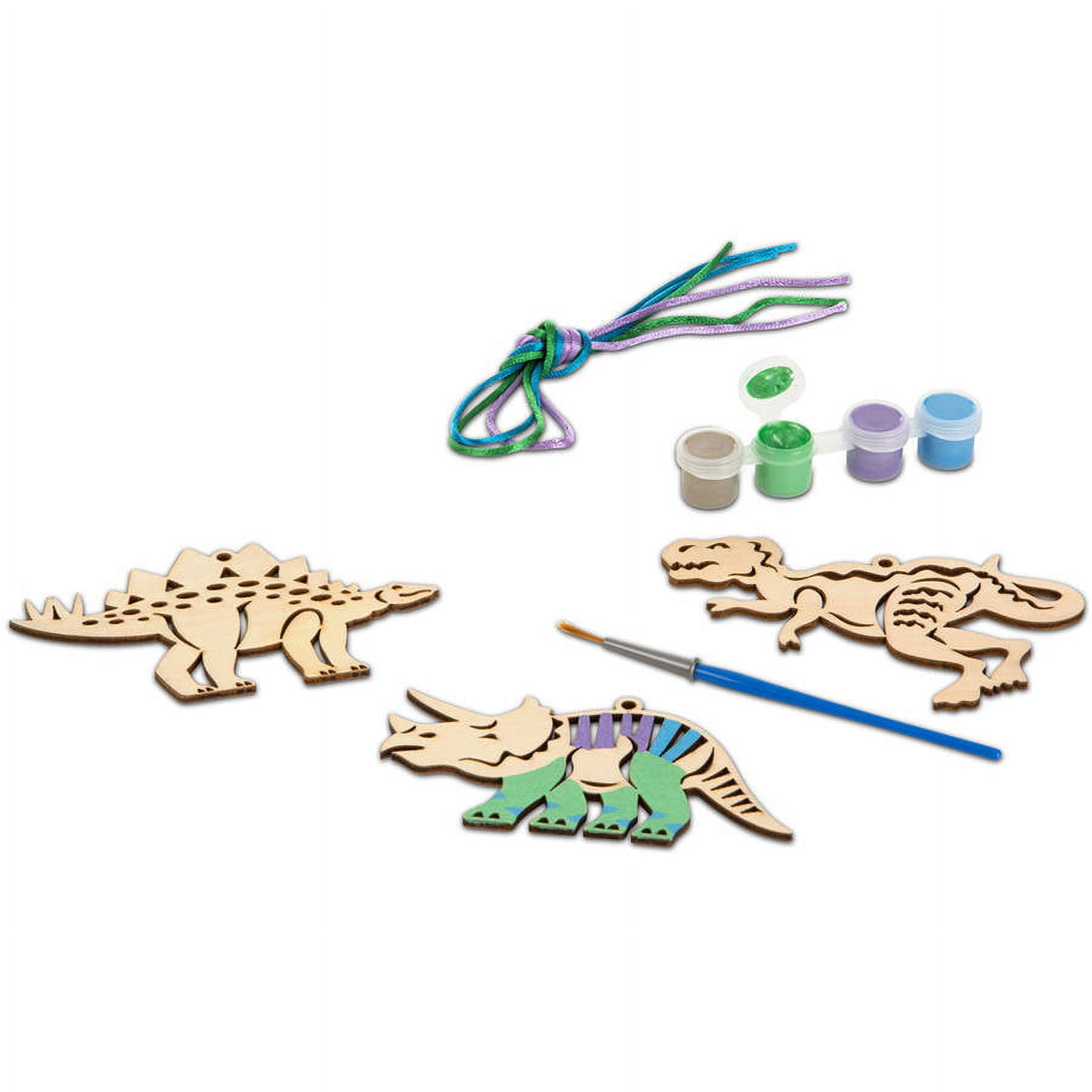 Melissa & Doug Decorate-Your-Own Wooden Scroll Designs Dinosaurs Craft ...