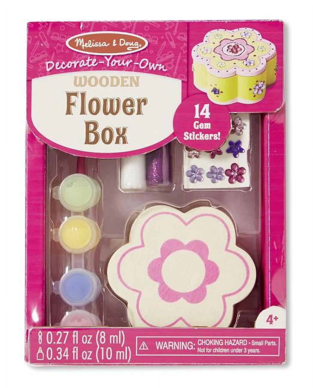 Melissa & Doug Decorate-Your-Own Wooden flower Box Craft Kit - Walmart.com