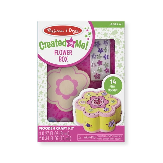 Melissa & Doug Decorate-Your-Own Wooden flower Box Craft Kit - Walmart.com