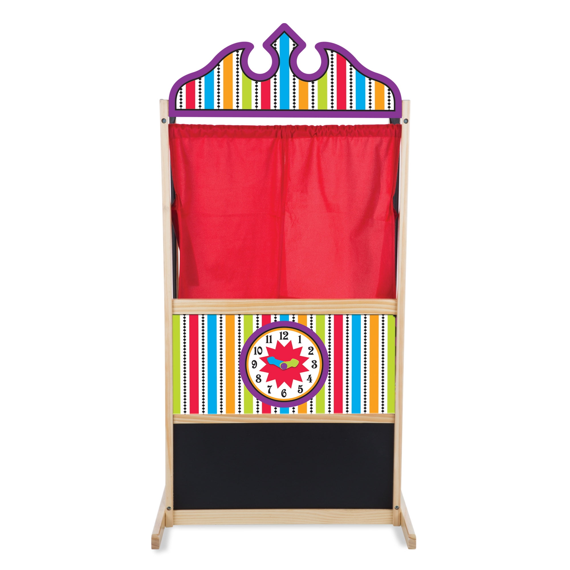 Melissa & Doug, Deluxe Puppet Theater, Wooden Stage - Walmart.com