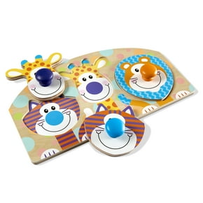 Large Knob Puzzles for Toddlers and Kids Quality Wooden Toys