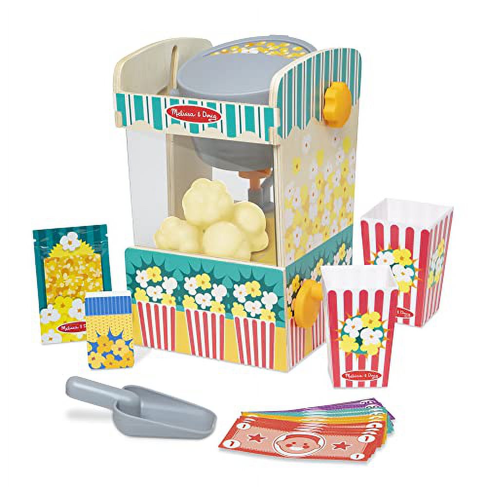 Melissa & Doug Fun at the Fair! Wooden Popcorn Popping Play Food Set ...