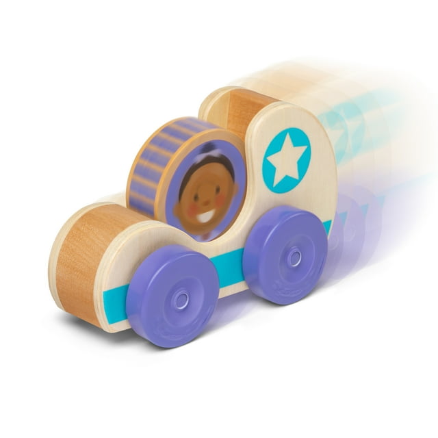 Melissa & Doug GO Tots Wooden Blue Star Car (1 Car, 1 Disk) - FSC ...