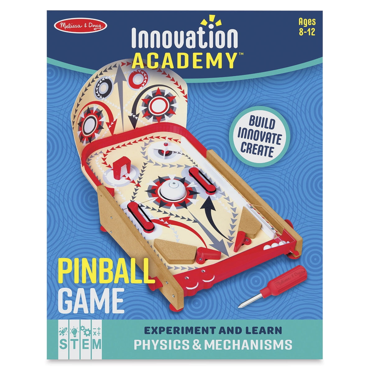 Melissa & Doug Innovation Academy Kids Pinball Game - Children's Toy ...